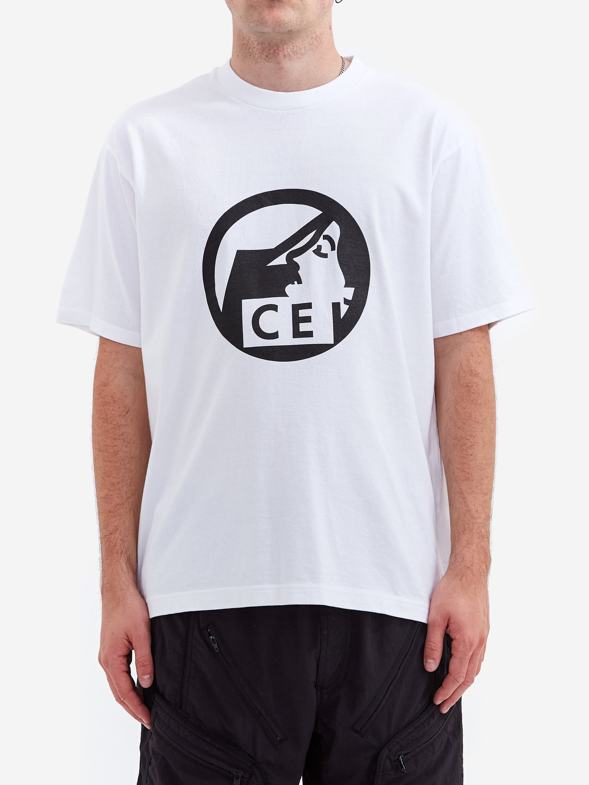 C.E Cav Empt Flat Pre Cog T-Shirt - White – Goodhood