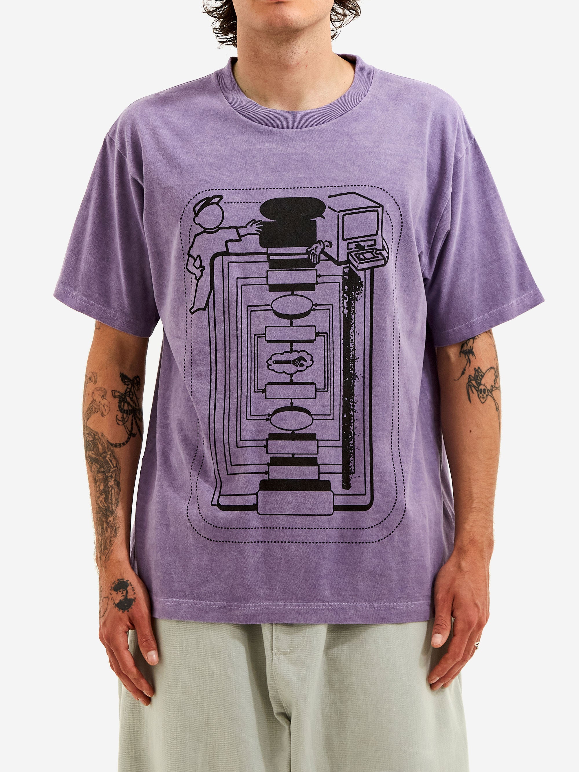 C.E Cav Empt Overdye MD Siege Engine Tee - Purple – Goodhood