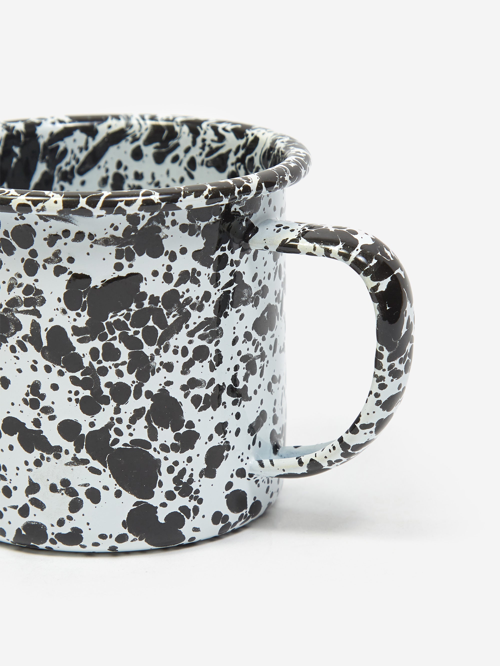Crow Canyon Splatter Enamelware 12oz Mug - Black/White – Goodhood