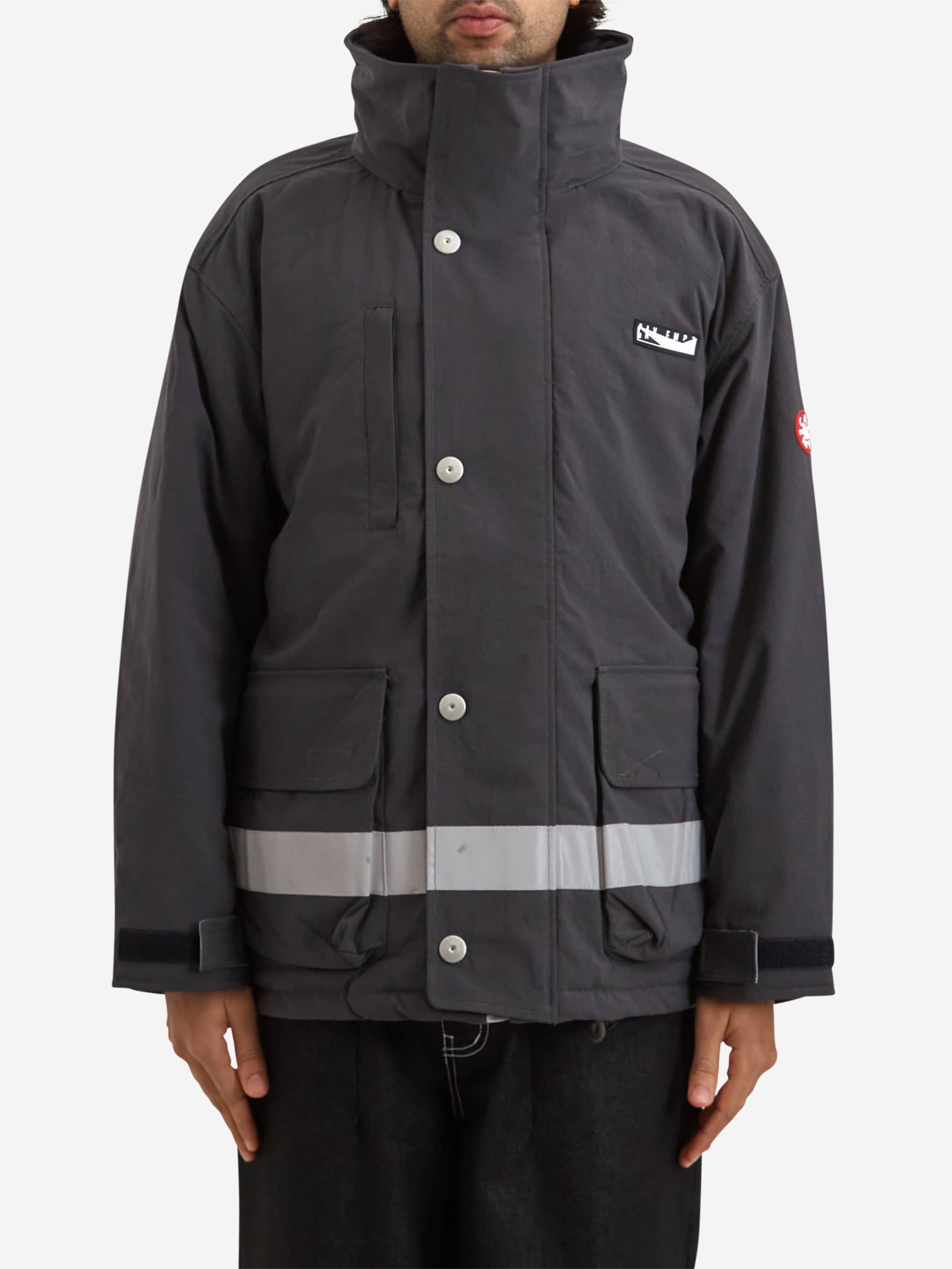 C.E Cav Empt Reflective Tape Watch Jacket - Charcoal – Goodhood