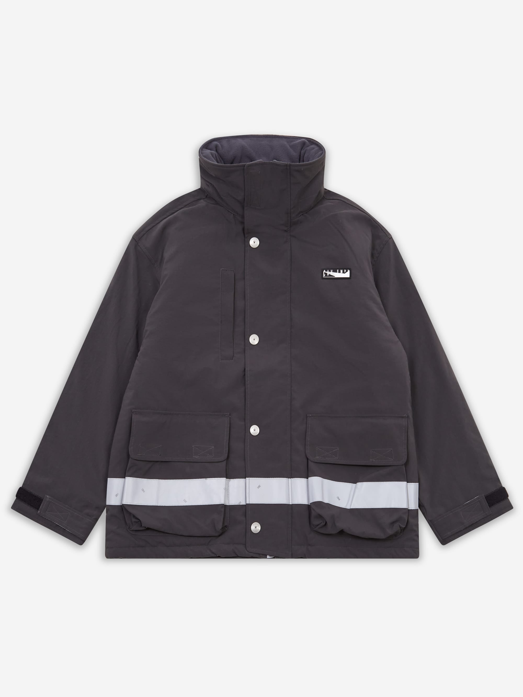 C.E Cav Empt Reflective Tape Watch Jacket - Charcoal – Goodhood