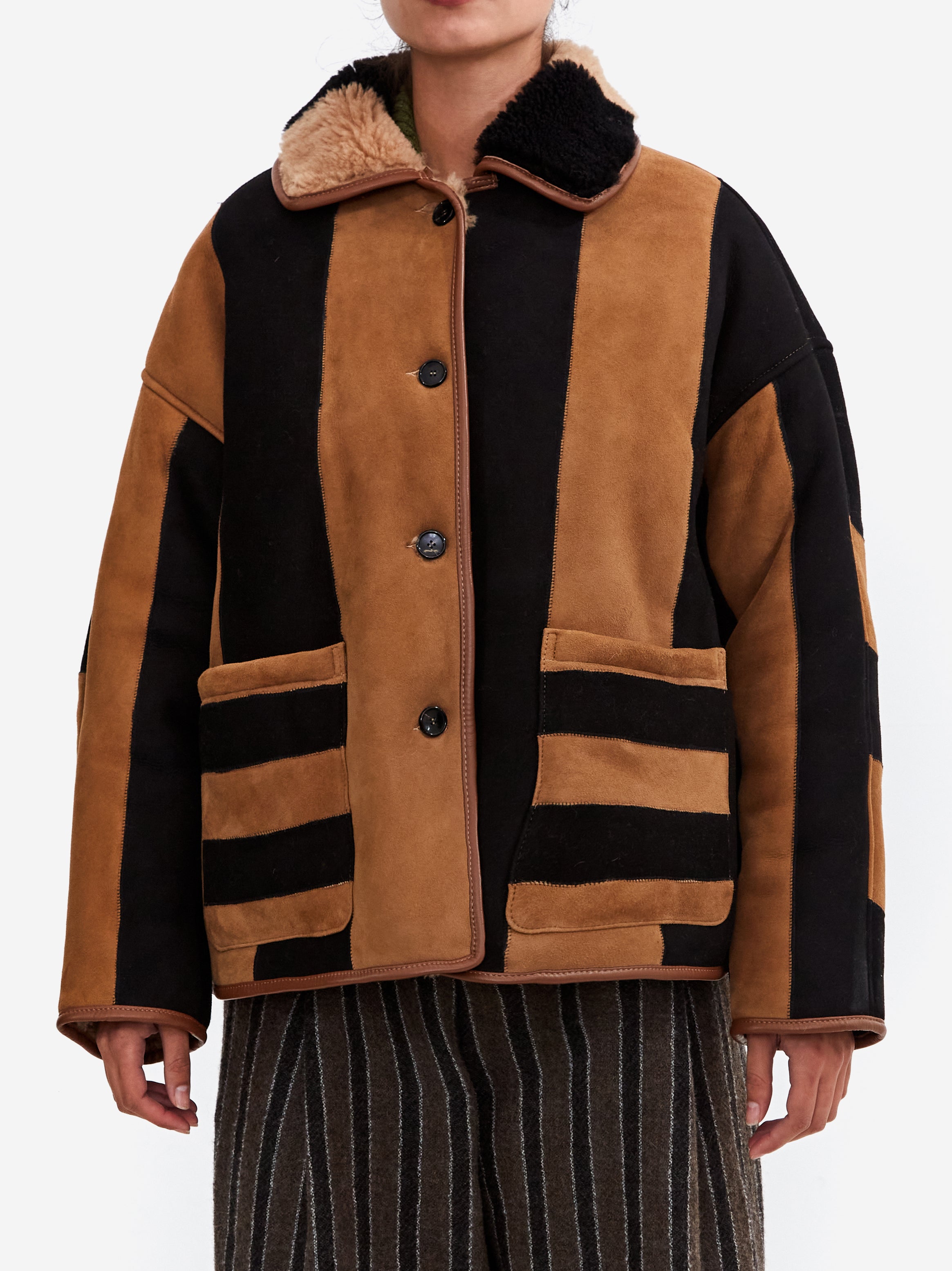 Cawley Suede Avis Jacket - Black/Tan – Goodhood