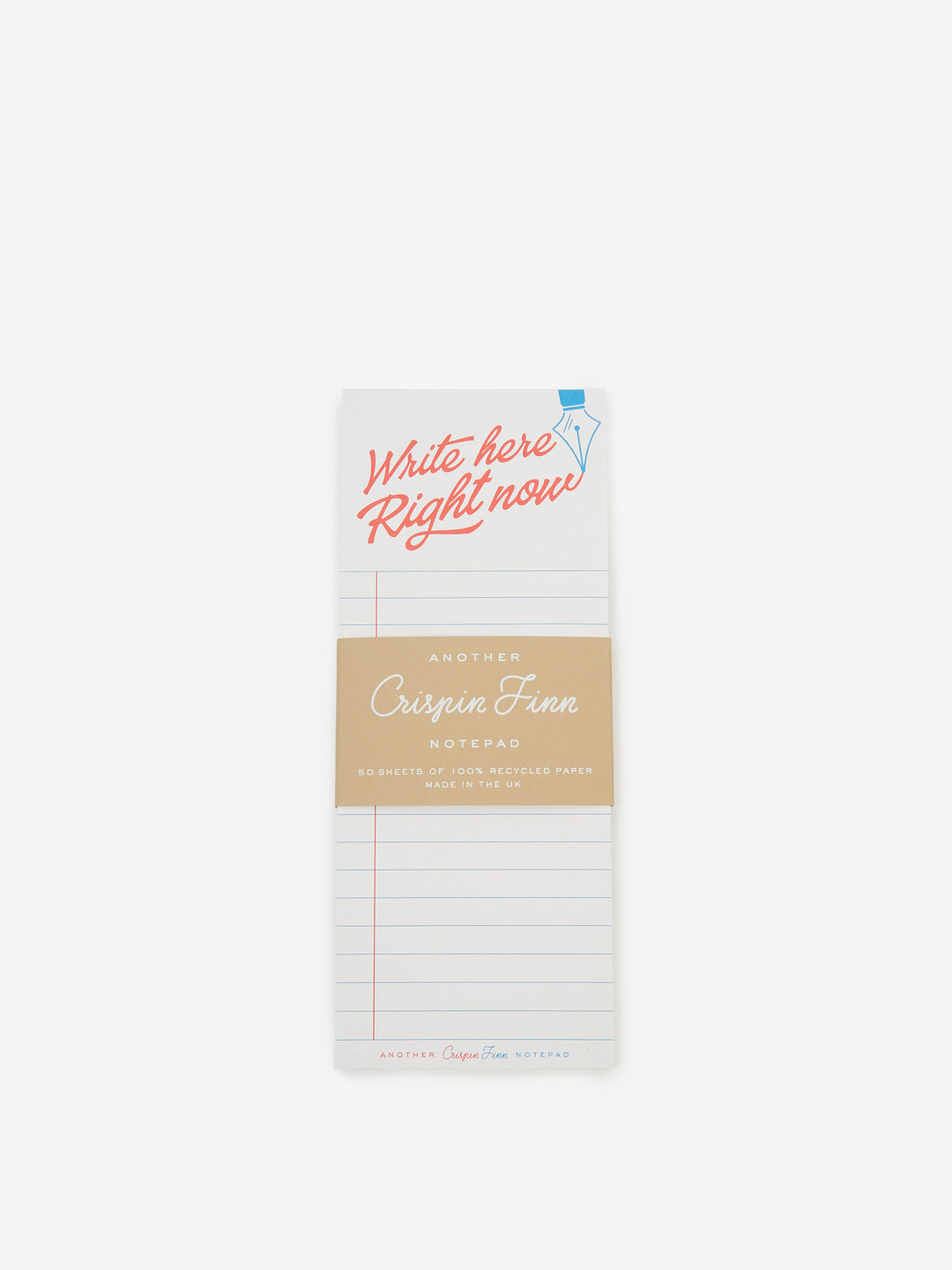 Crispin Finn Write Here Right Now Notepad – Goodhood