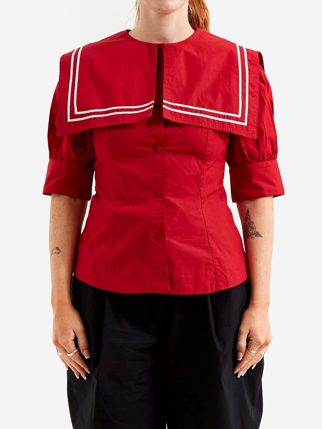 Damson Madder Keisha Blouse - Cherry Red – Goodhood