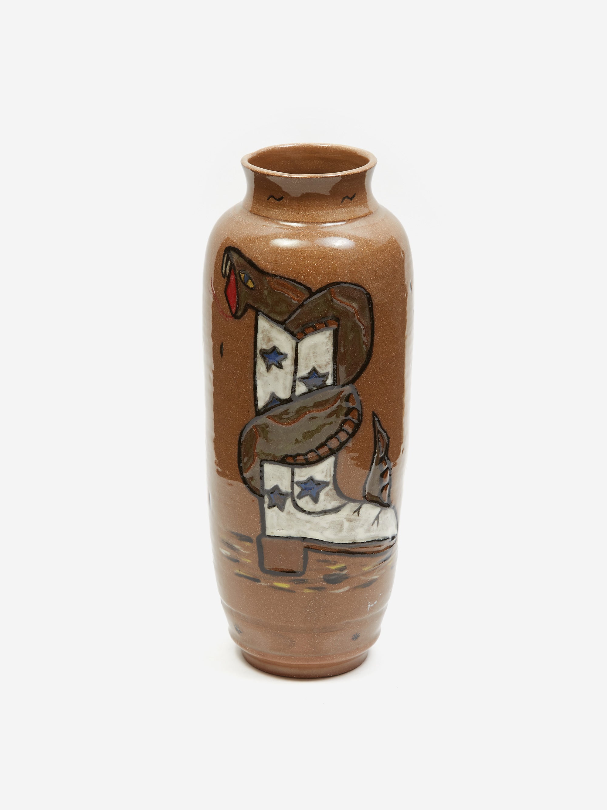 Danny D's Mud Shop Handmade Snake Boot Vase - Brown Clay – Goodhood