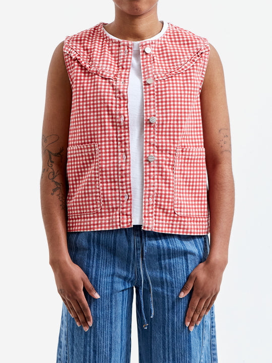 Damson Madder Mari Top - Red Gingham – Goodhood
