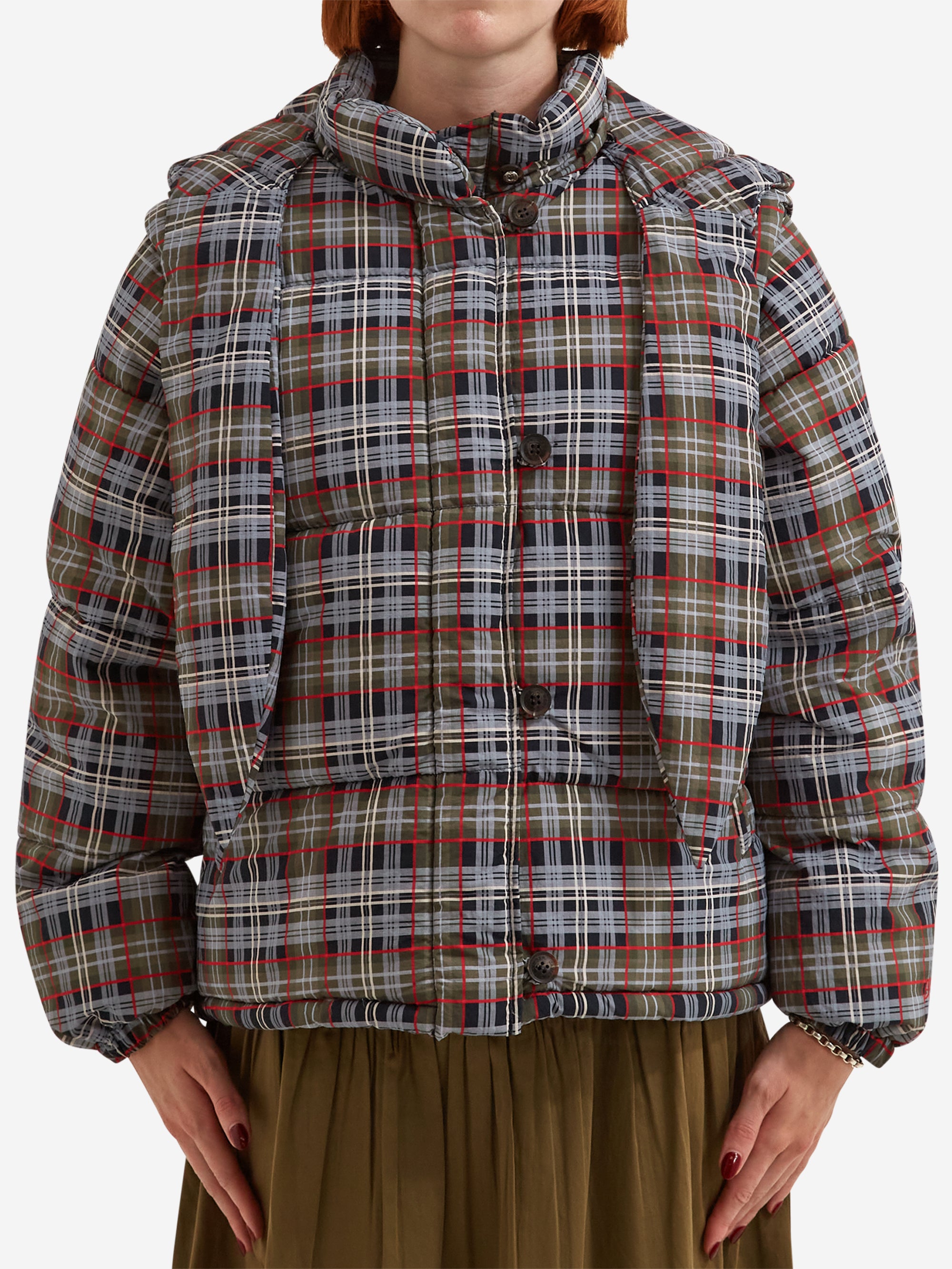 Damson Madder Pearl Puffer - Multi Check – Goodhood