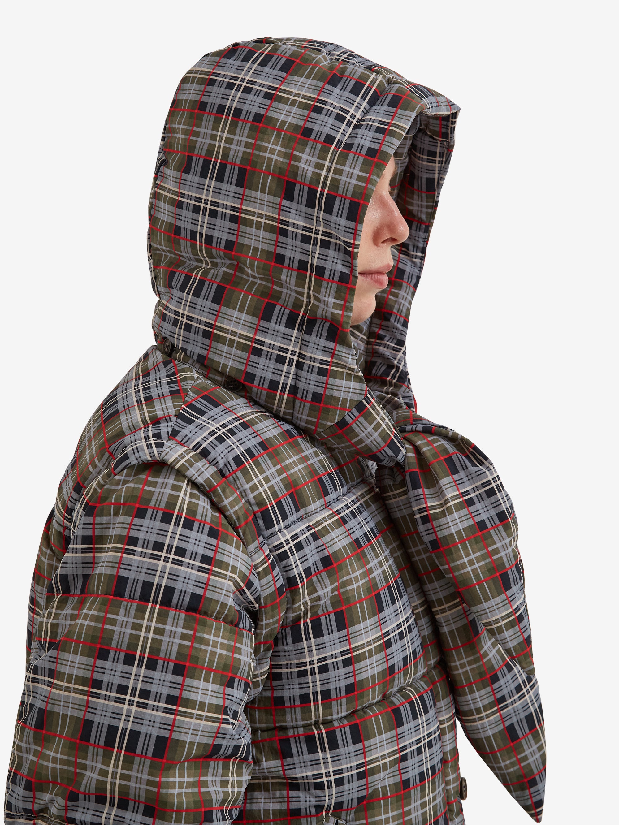 Damson Madder Pearl Puffer - Multi Check – Goodhood