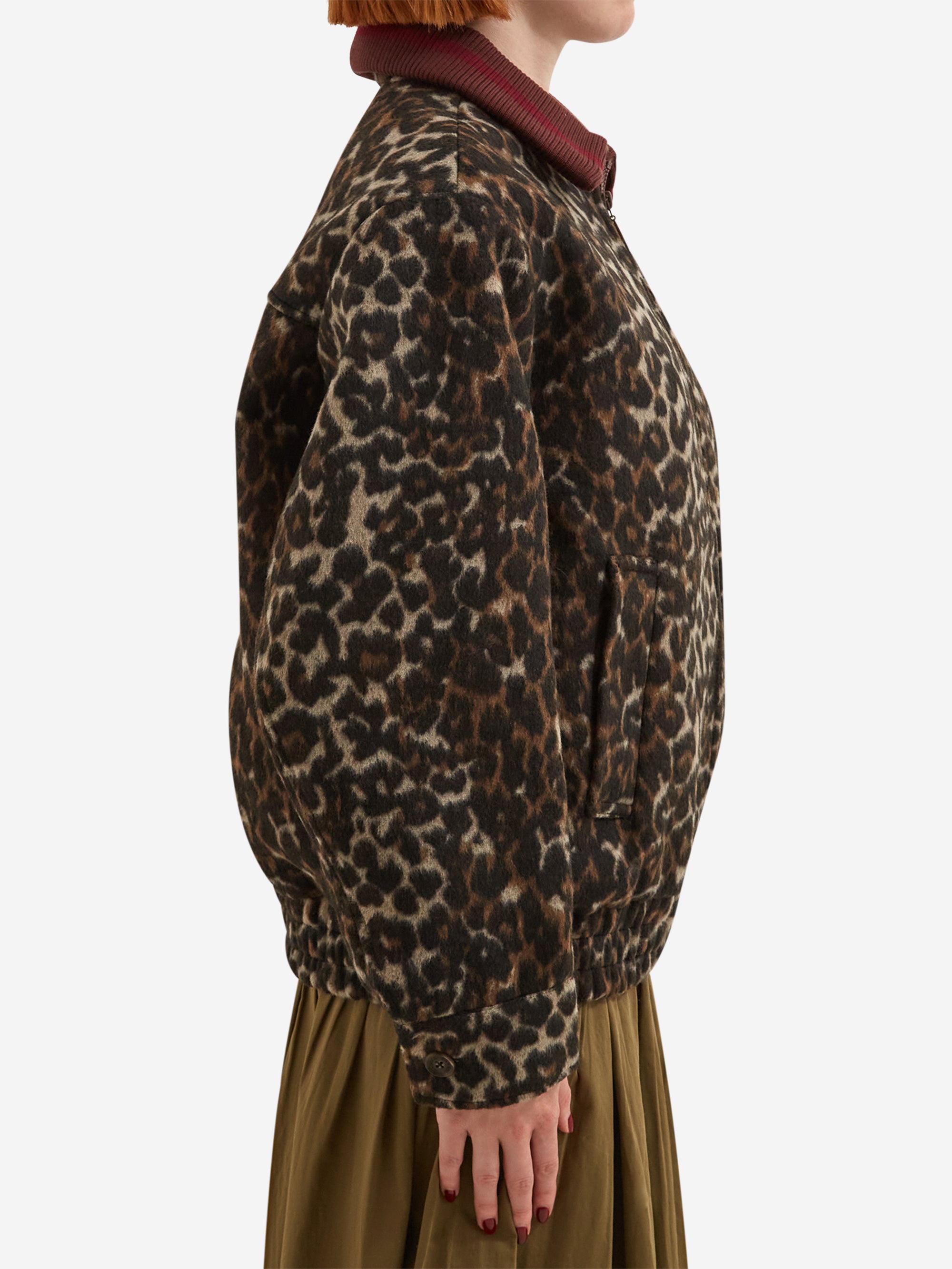 Damson Madder Pixie Wool Bomber - Leopard – Goodhood