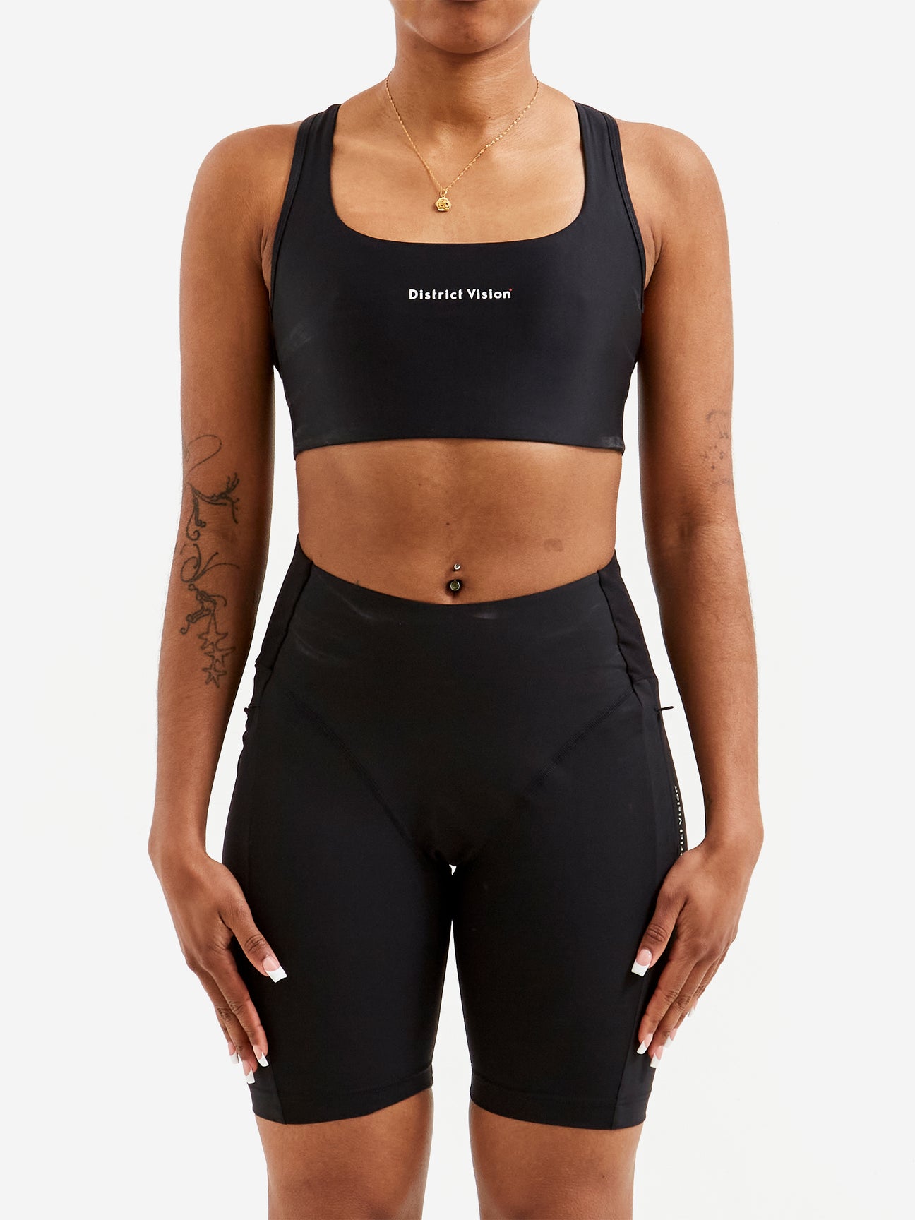 District Vision Twin Layer Medium Support Bra - Black – Goodhood