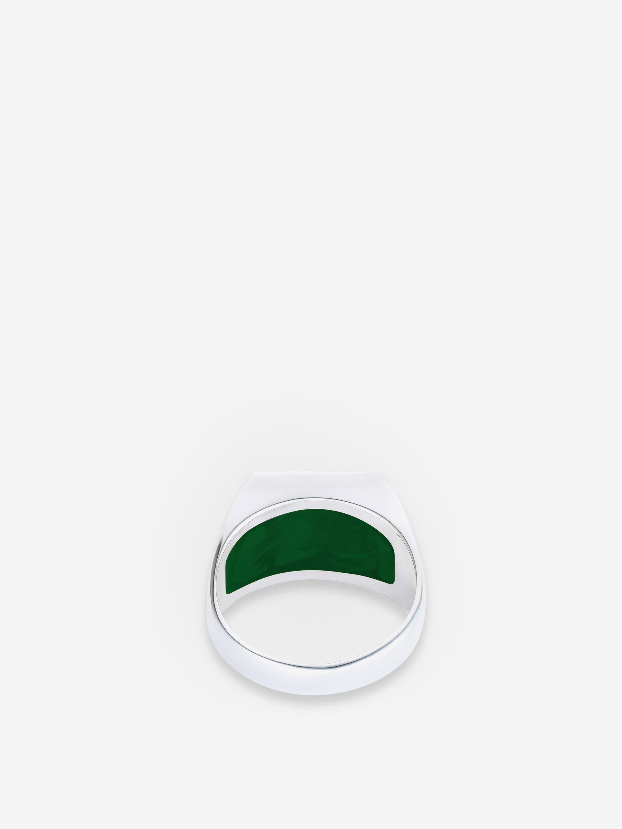 Ellie Mercer Two Piece Signet Ring - Green – Goodhood