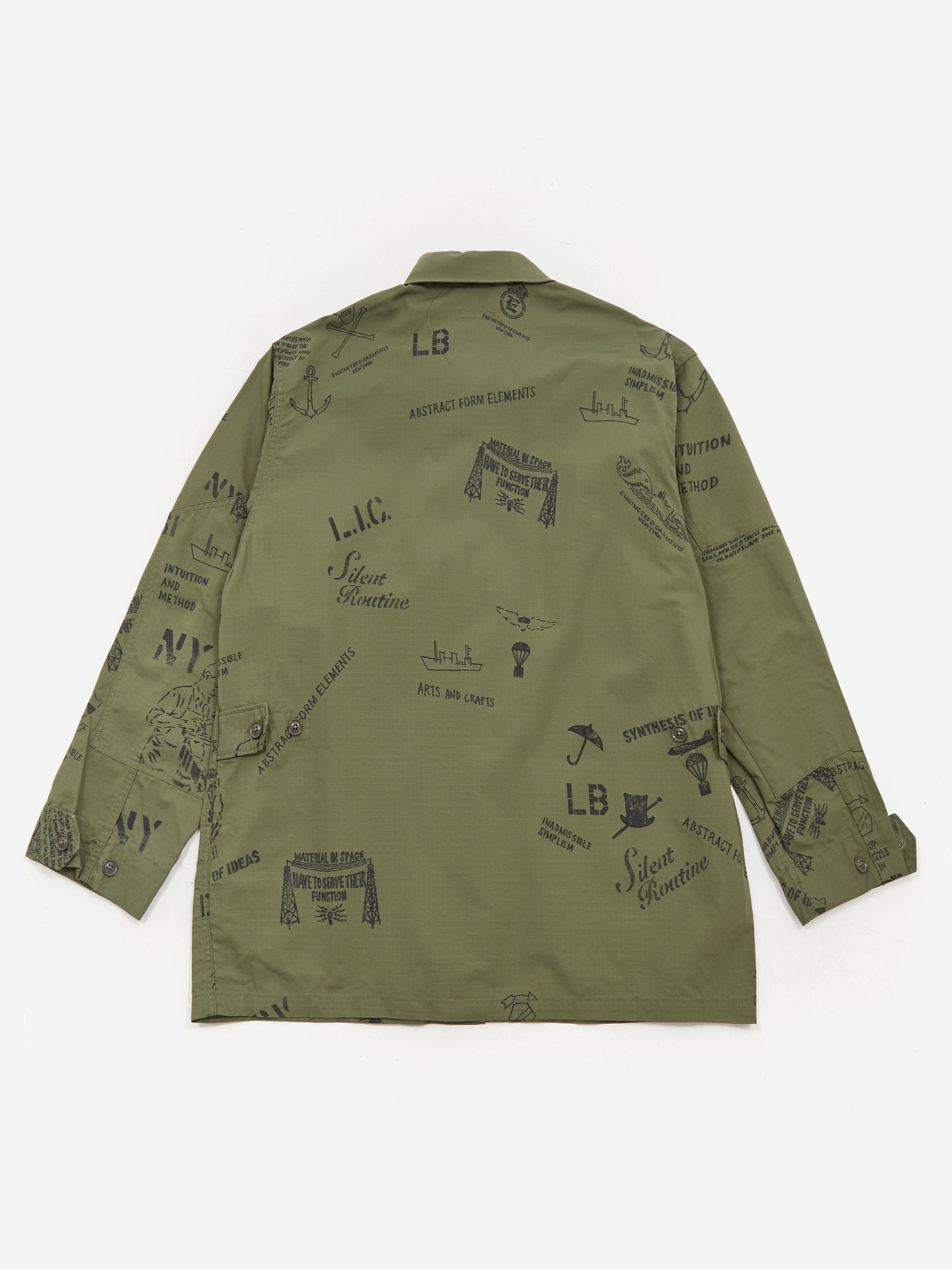 Engineered Garments BDU Jacket - Olive Graffiti – Goodhood