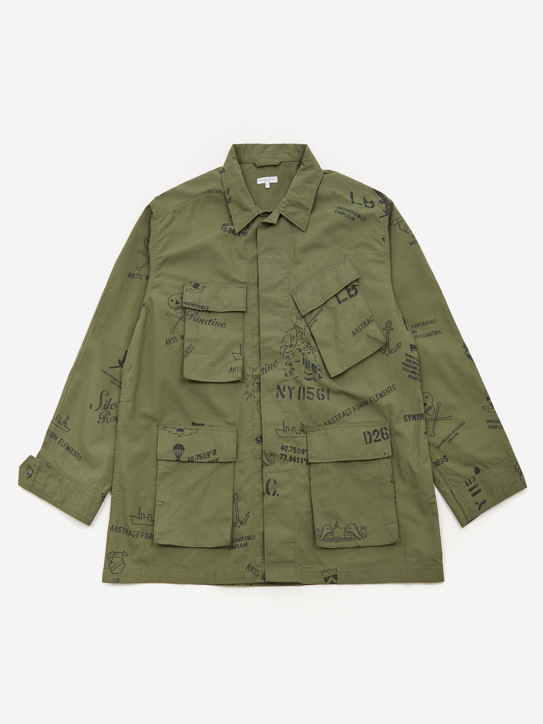 Engineered Garments BDU Jacket - Olive Graffiti – Goodhood