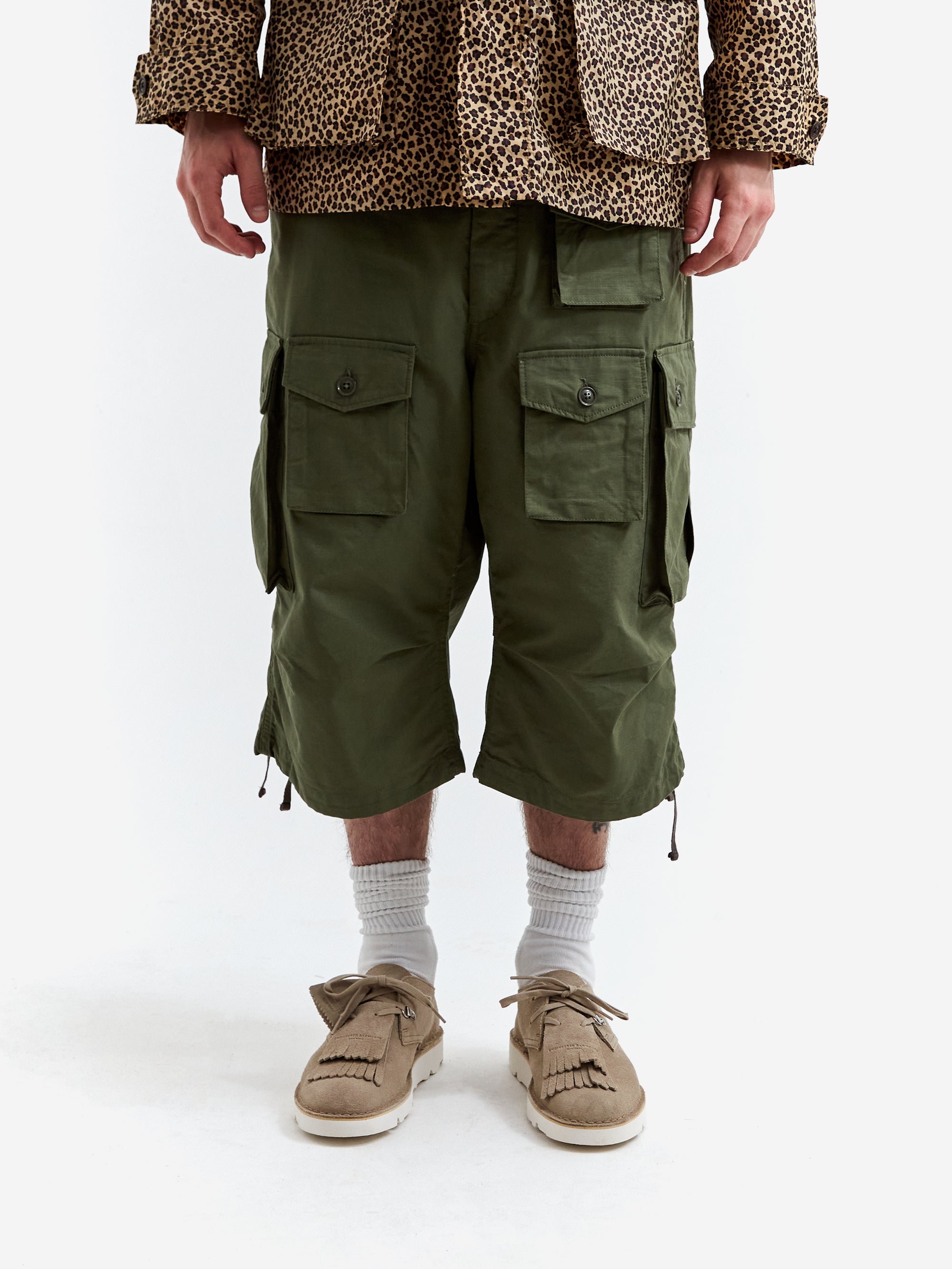 Engineered Garments FA Short Cotton Ripstop - Olive – Goodhood