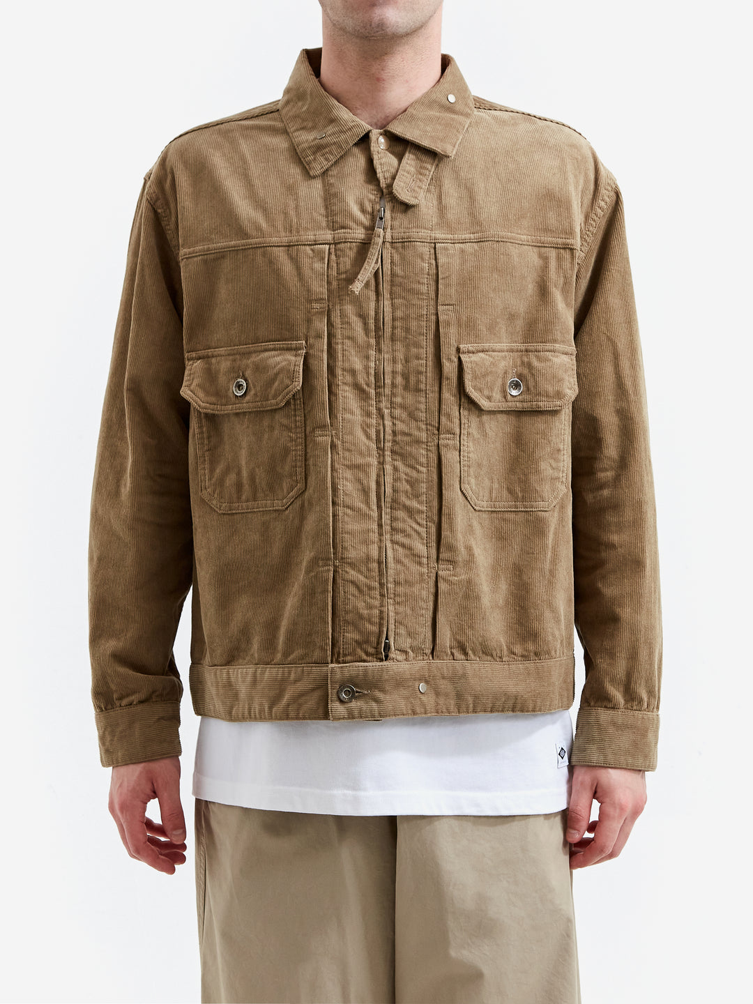 Engineered Garments Trucker Jacket - Khaki Corduroy – Goodhood