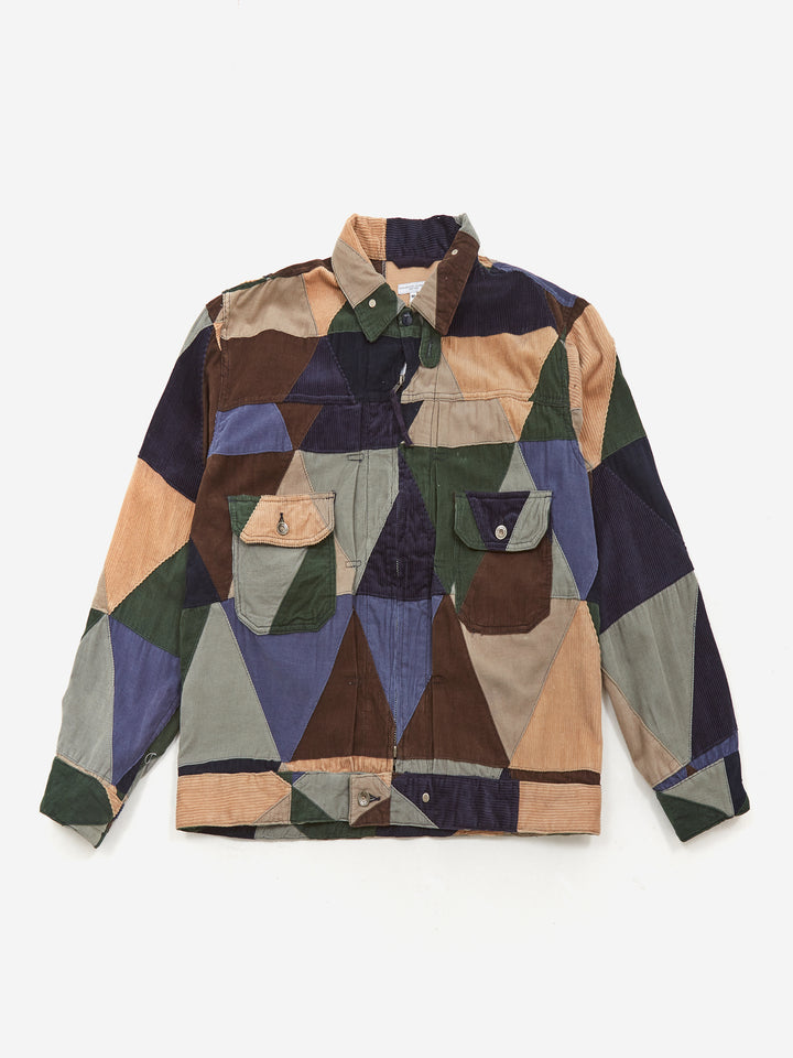 Engineered Garments Trucker Jacket - Multi Colour Triangle Patchwork ...