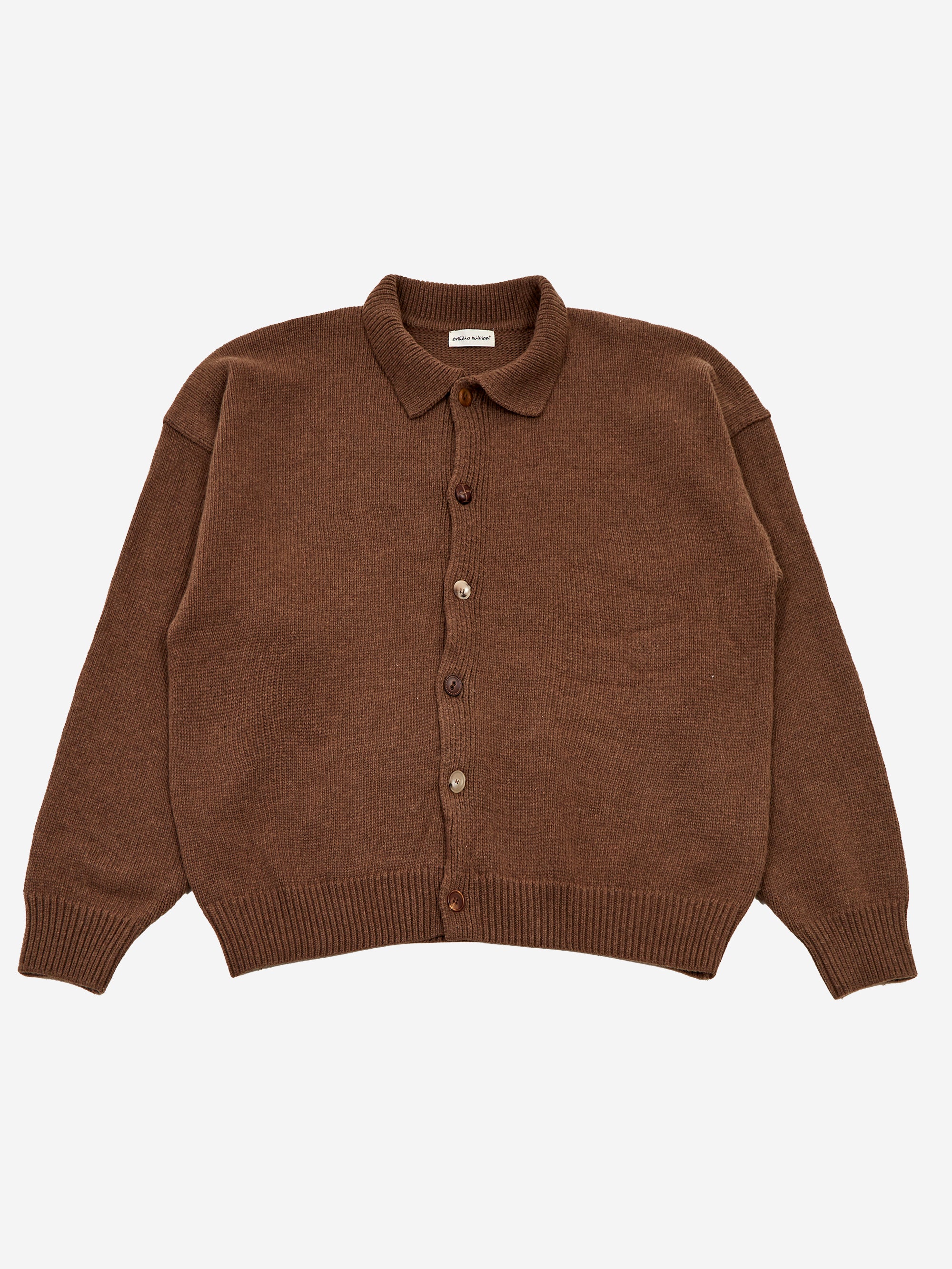 Estudio Niksen Mismatch Button Cardigan - Brown – Goodhood