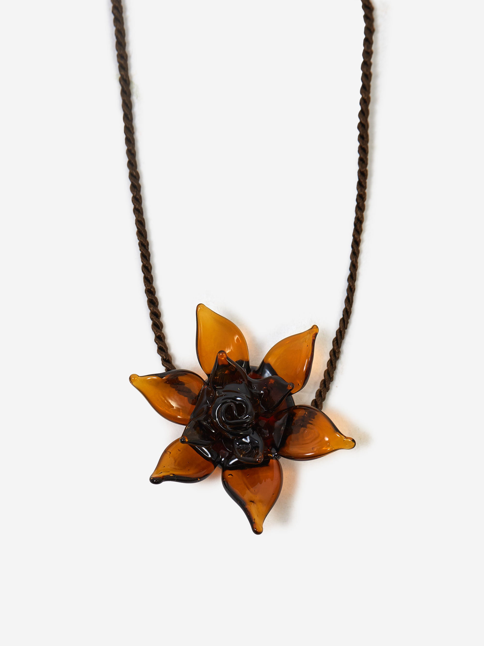 Eyland Rina Glass Flower Necklace - Brown – Goodhood