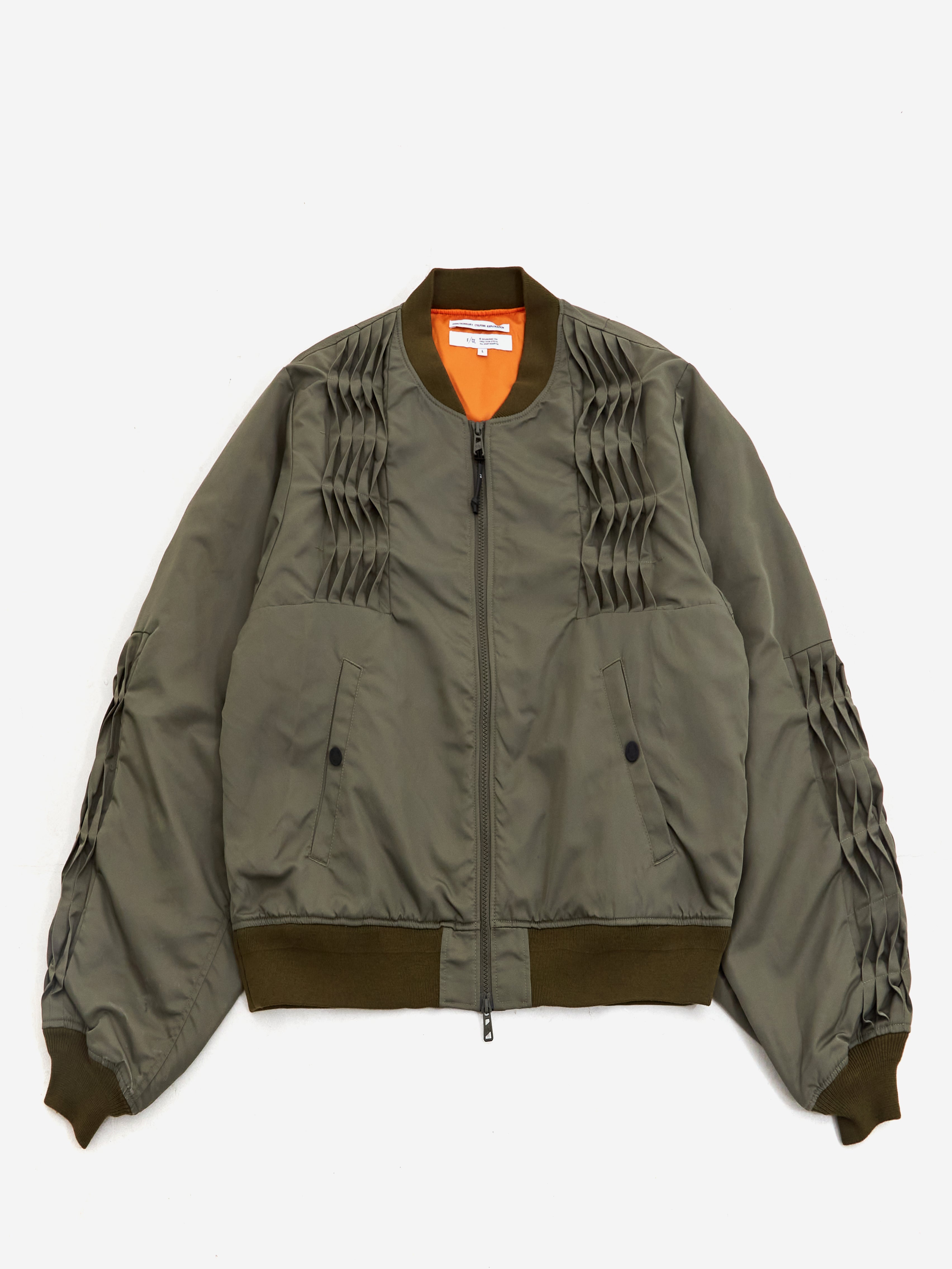 F/CE Folding Pleats Flight Jacket - Olive – Goodhood