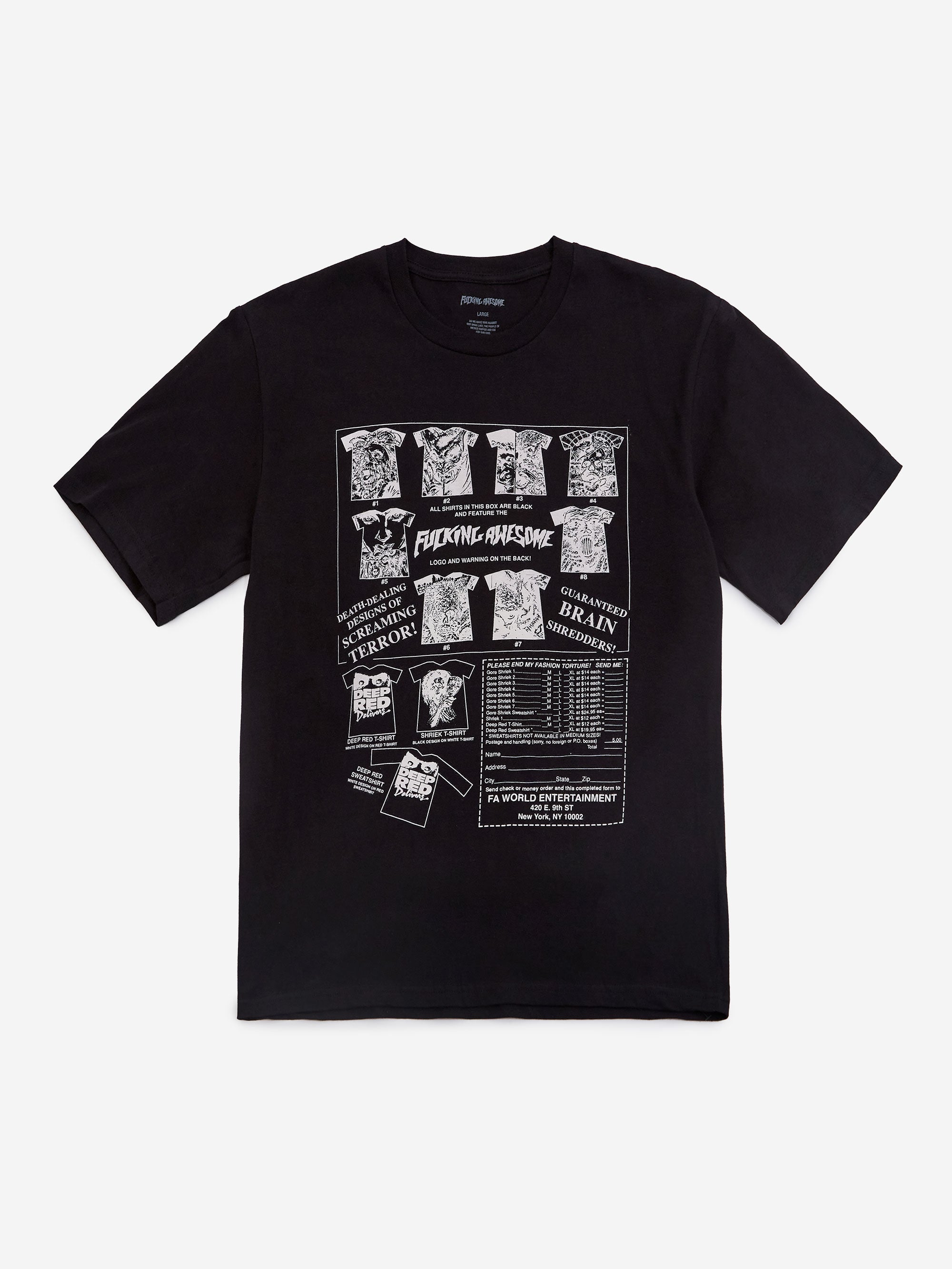 Fucking Awesome Gore Shriek Tee - Black – Goodhood