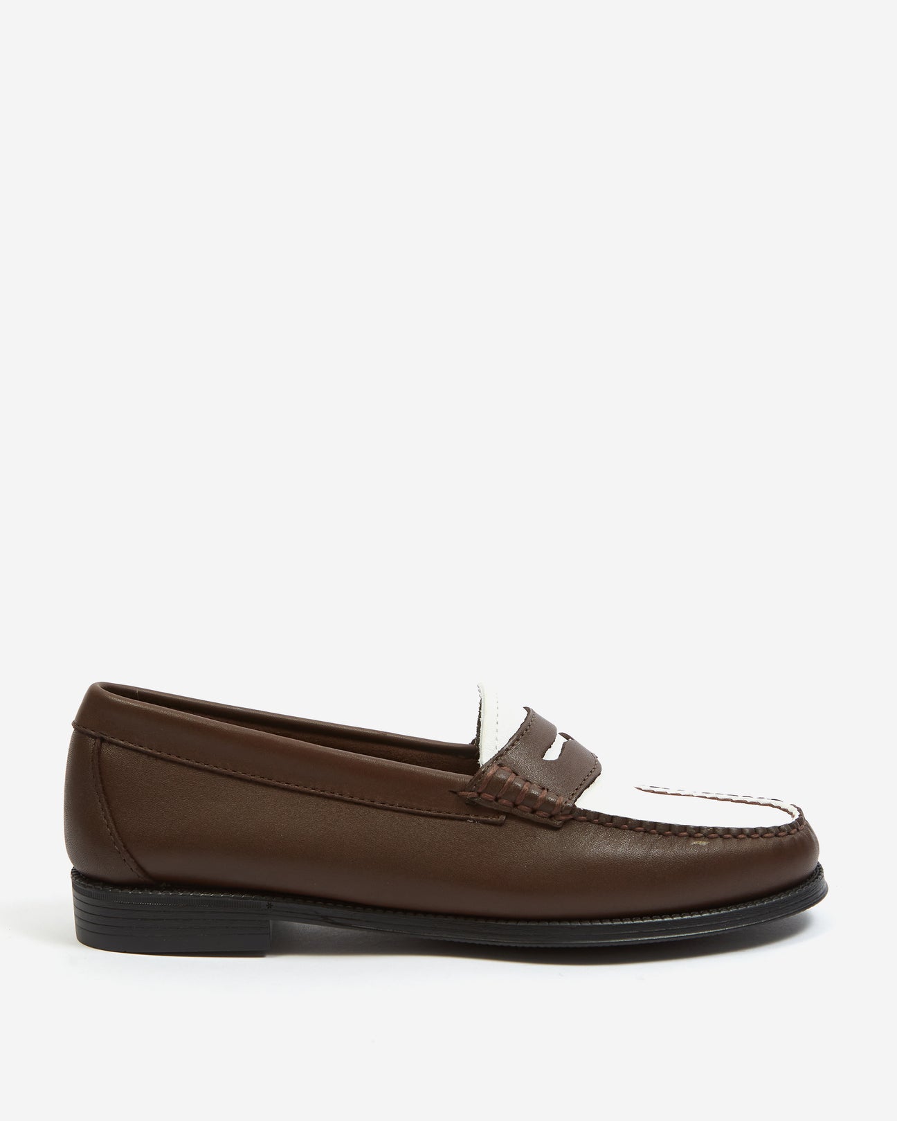 G.H. Bass Easy Weejuns Soft Penny Loafer - Dark Brown/White – Goodhood