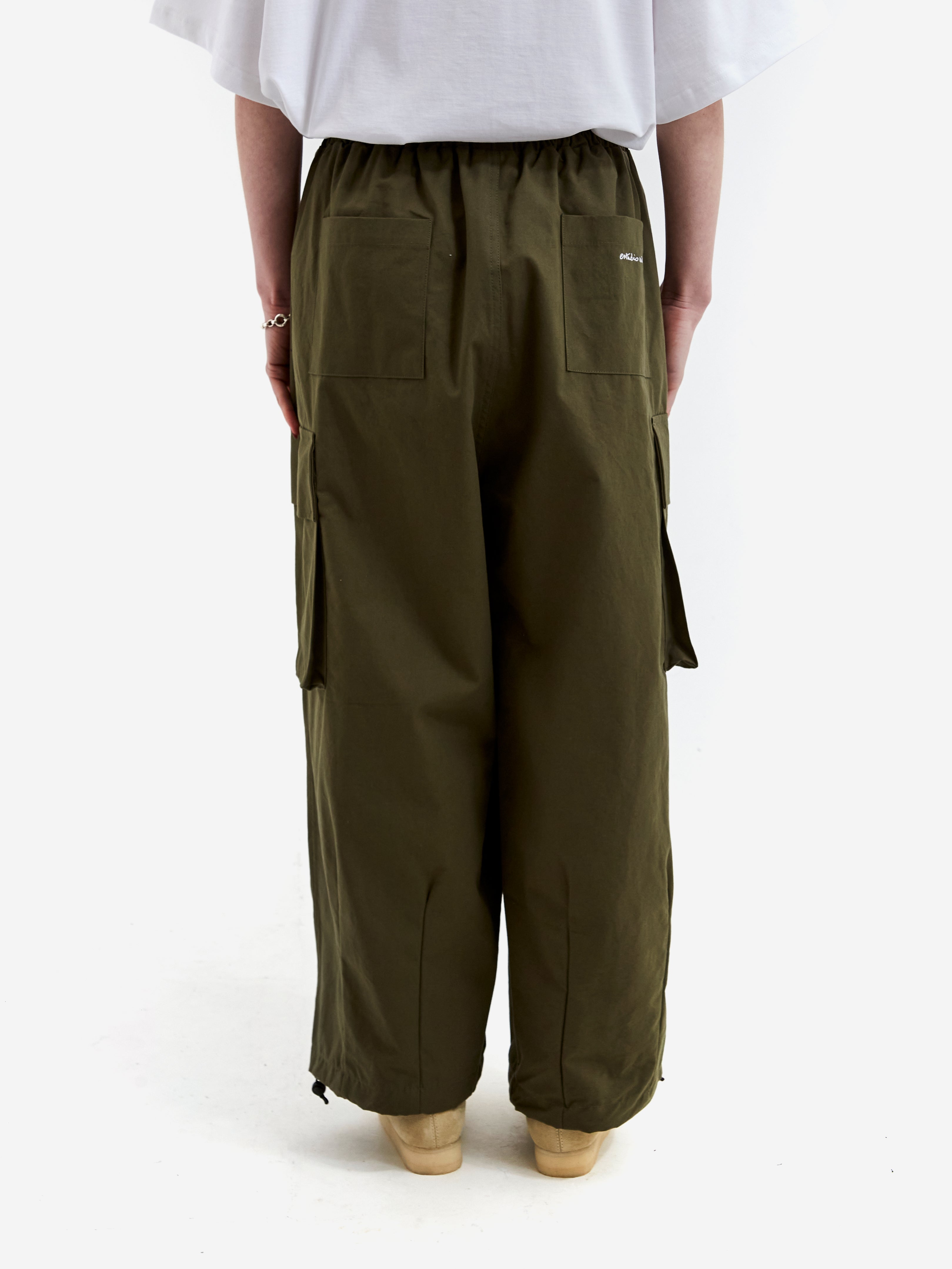 Estudio Niksen Cargo String Balloon Pants W - Khaki – Goodhood