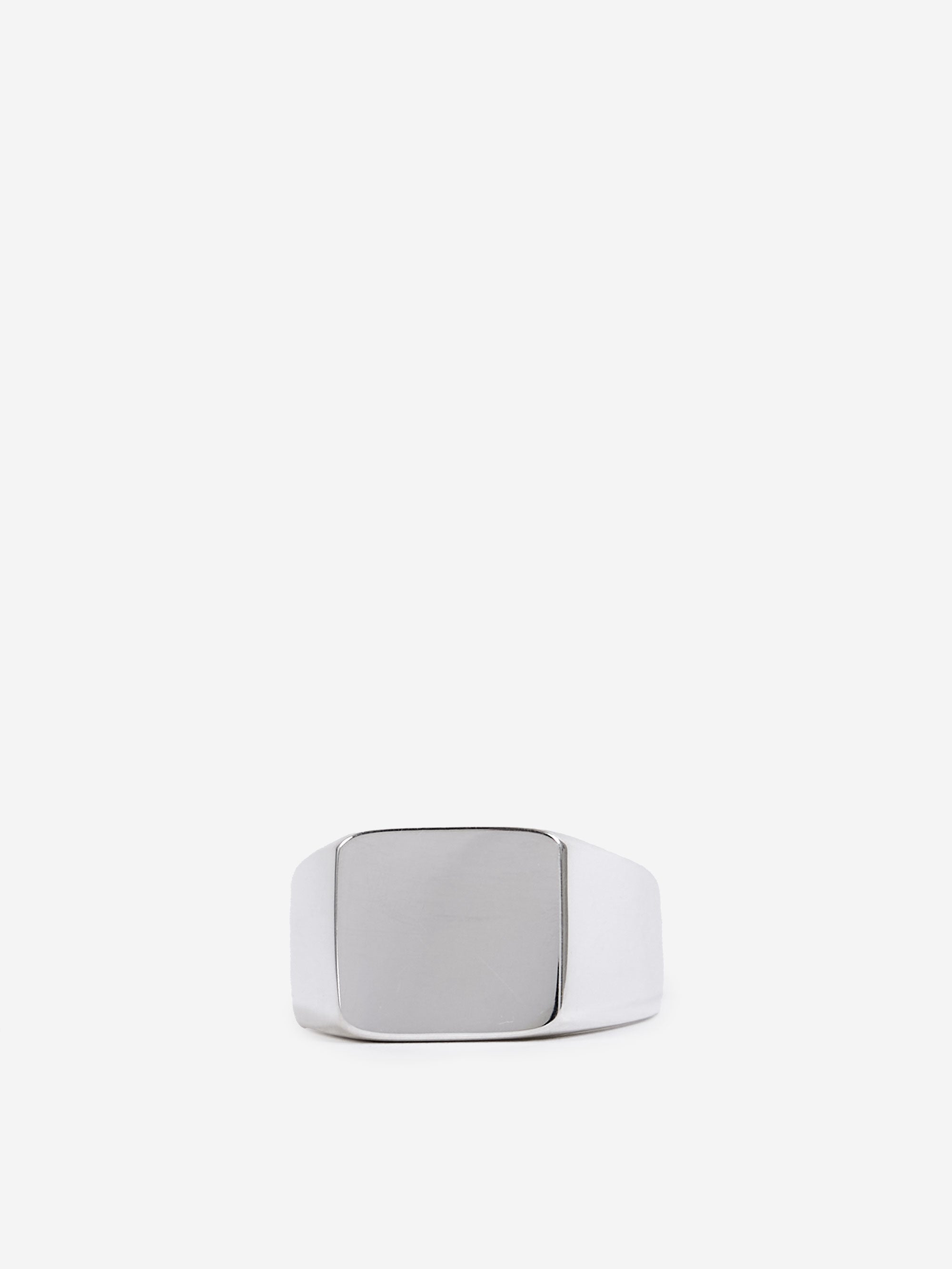 Goodhood Worldwide Sterling Silver Square Signet Ring