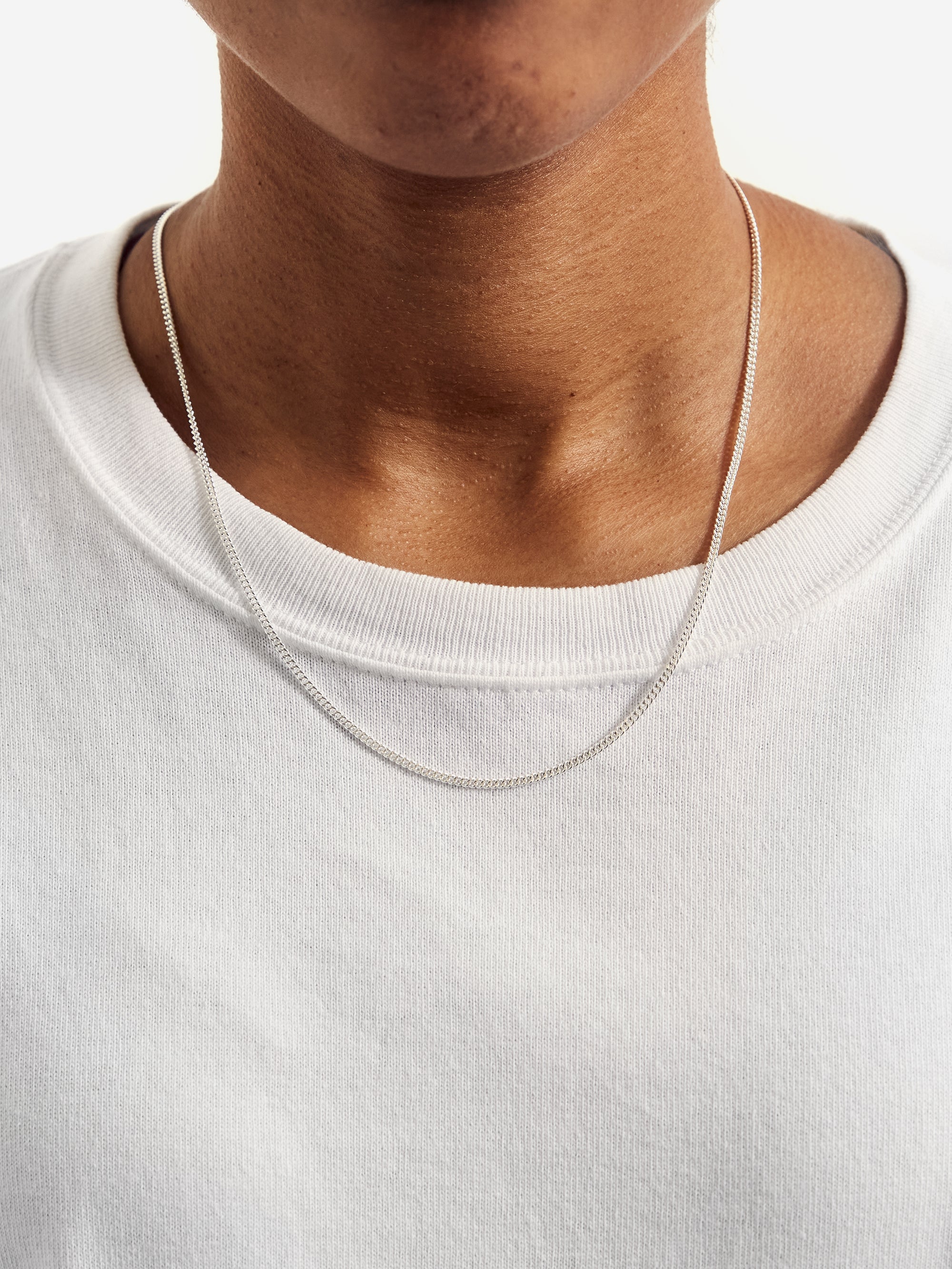 Goodhood Worldwide Curb Chain / Silver / 2.1mm Gauge / 50cm - 50cm