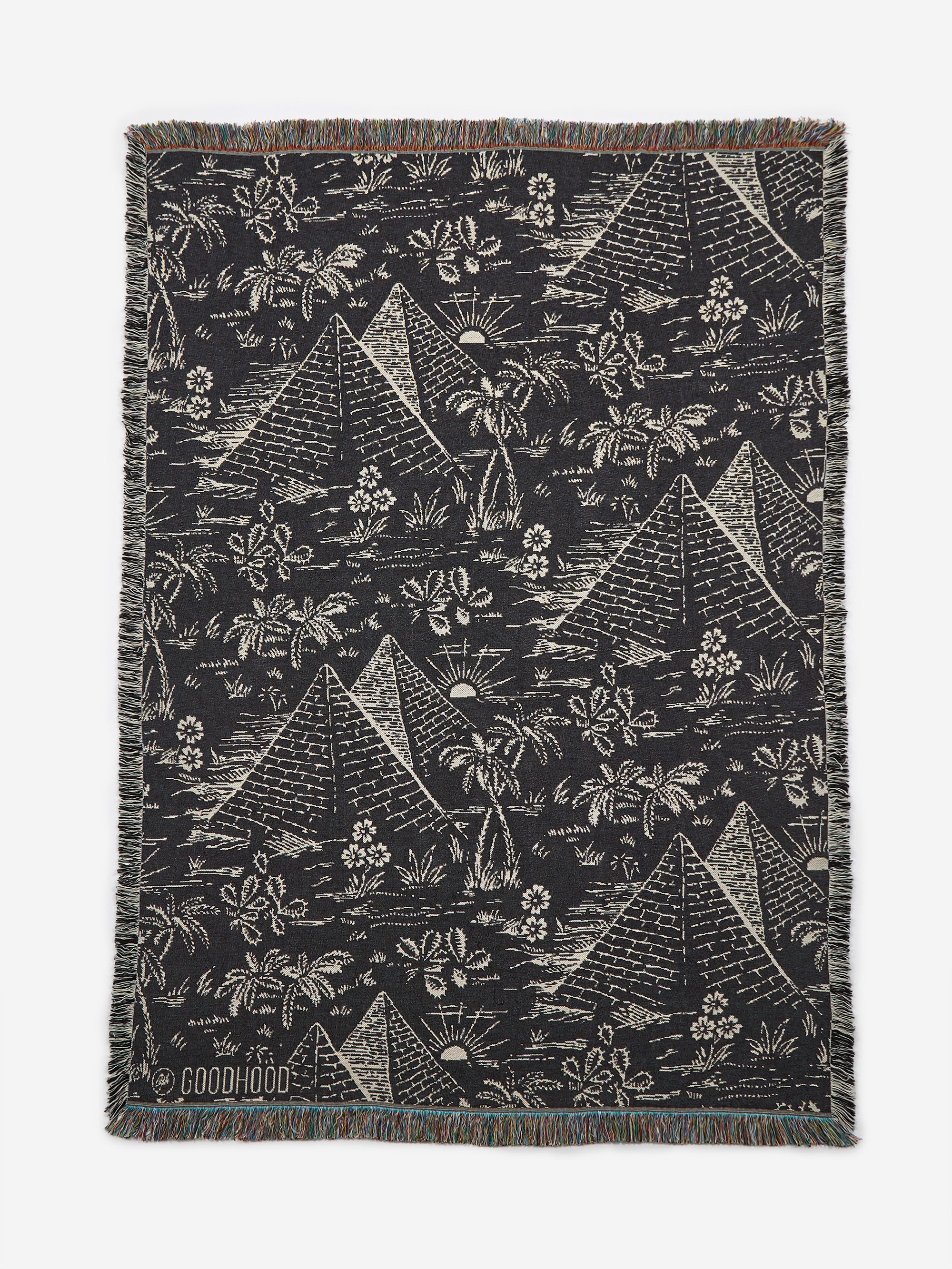 Goods by Goodhood Lifestore Art Throw - Pyramid Print Black/White