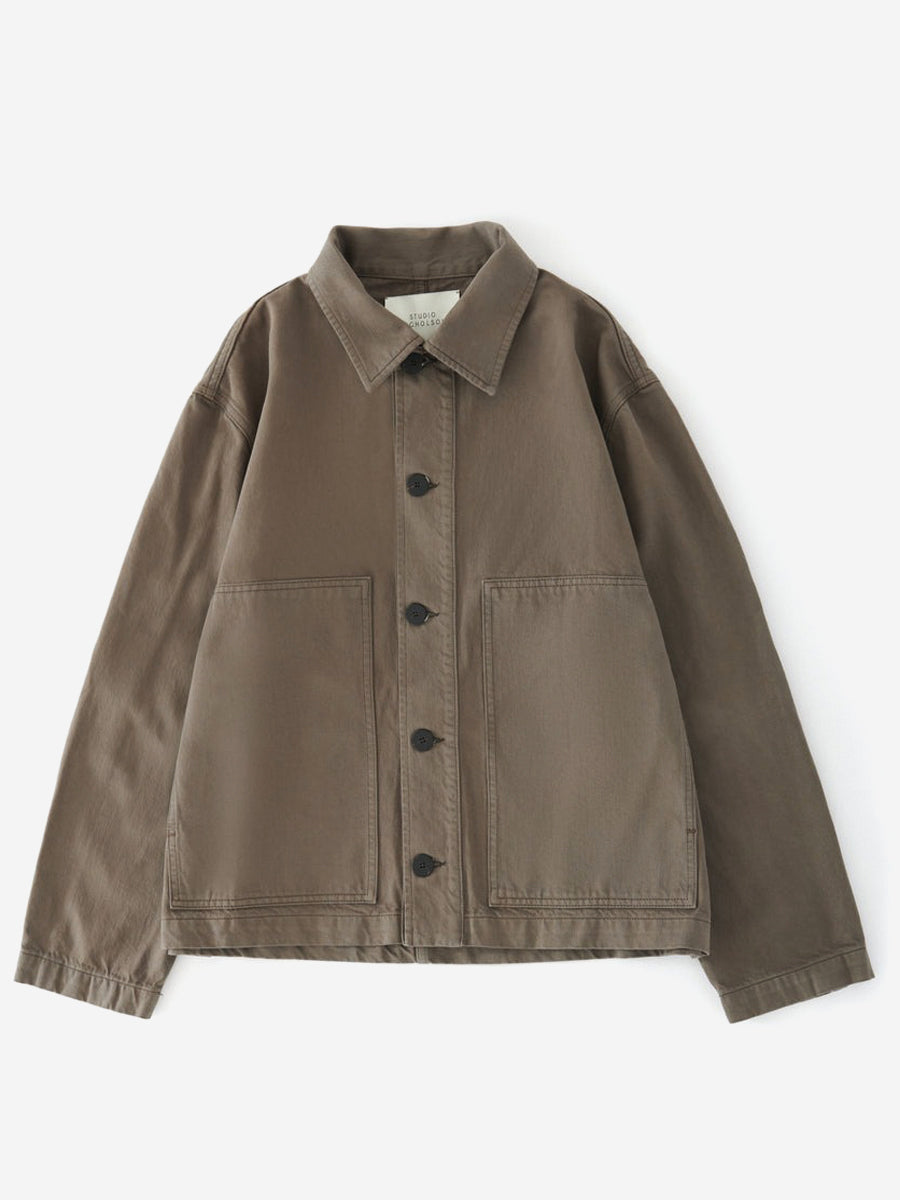 Studio Nicholson Graph Patch Pocket Denim Jacket - Fossil – Goodhood