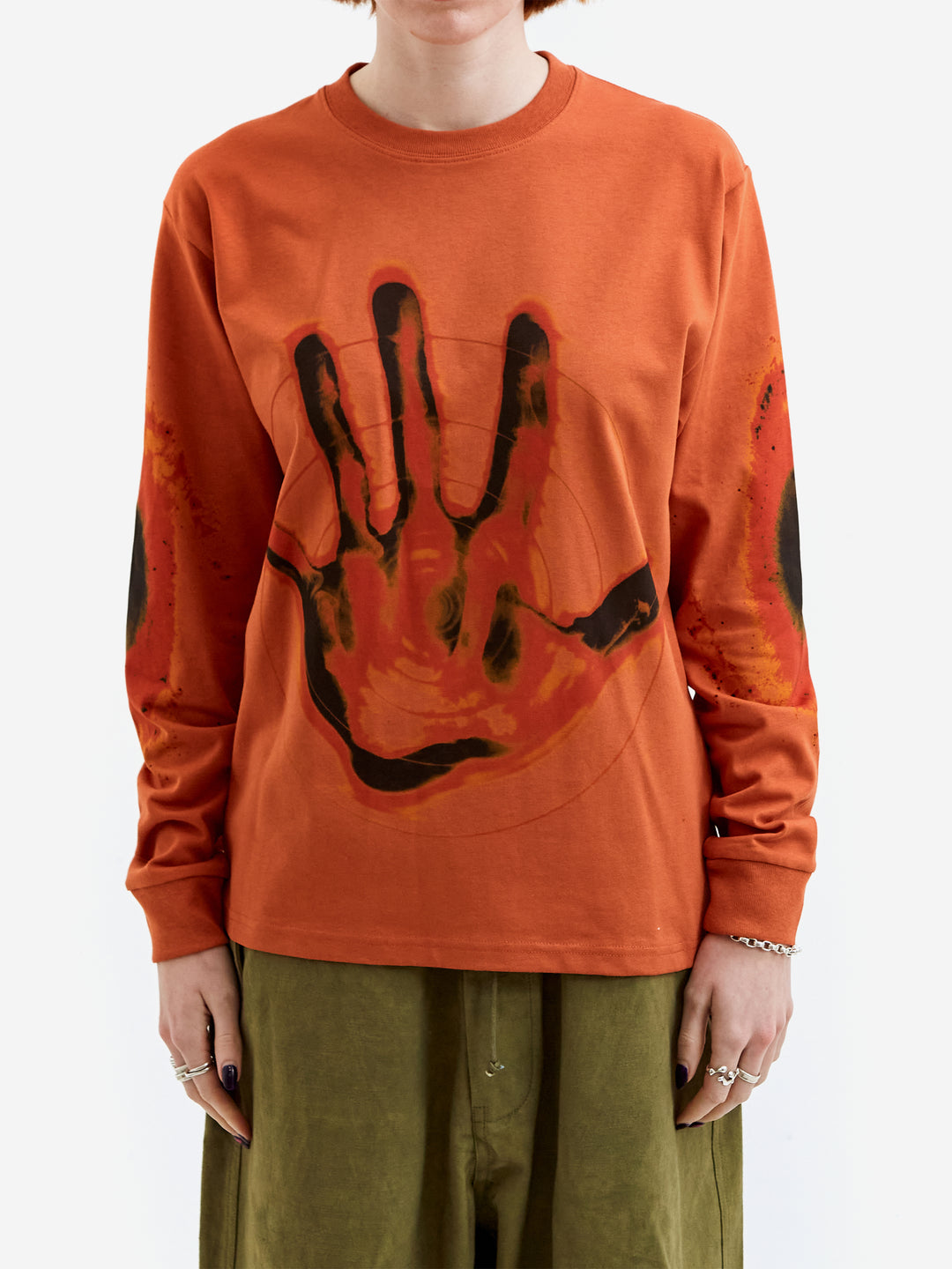 Gentle Fullness Gentle Tee LS W - Burnt Orange Hand – Goodhood
