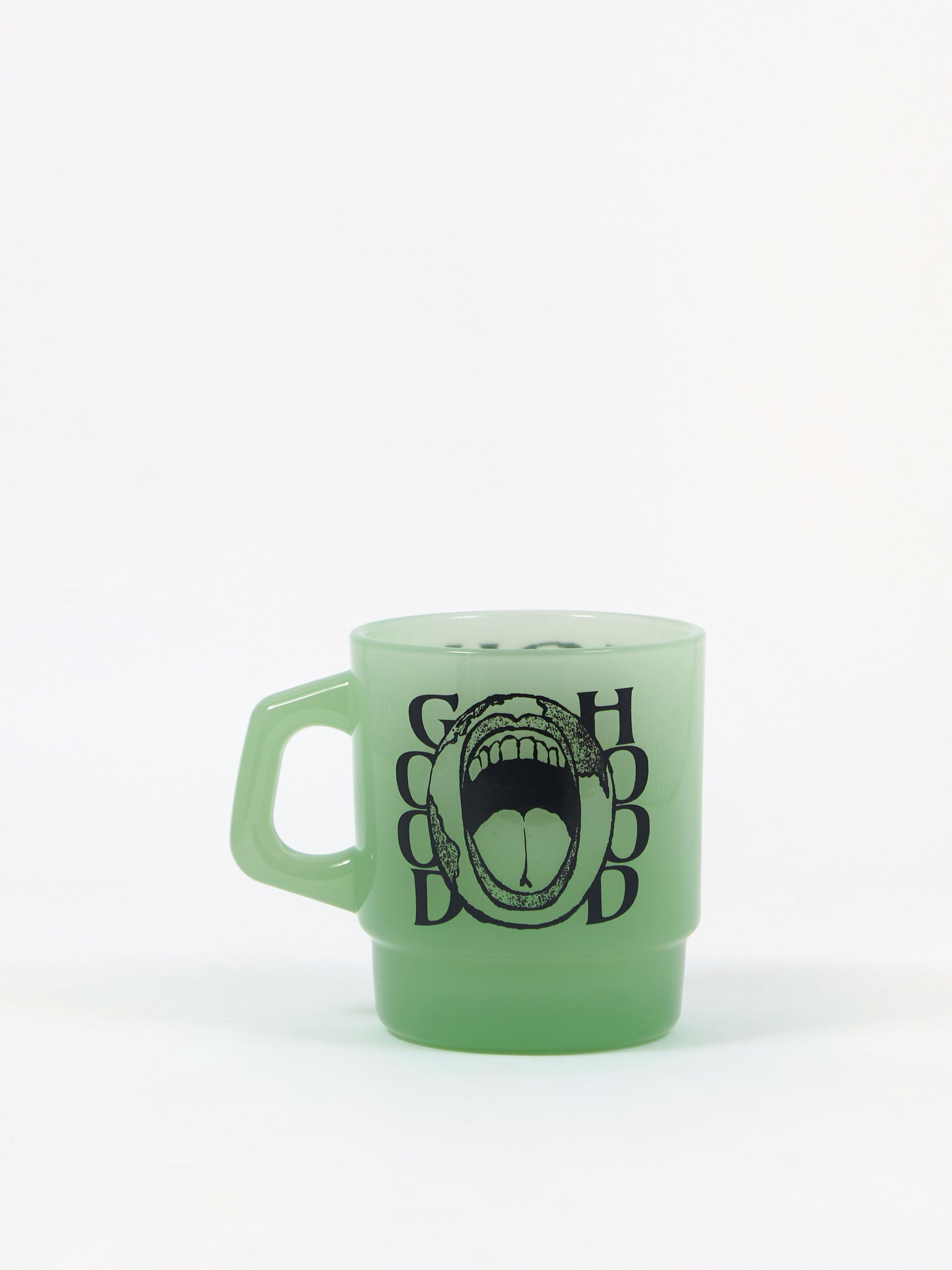 Goodhood Lifestore World Glass Milk Mug - Green