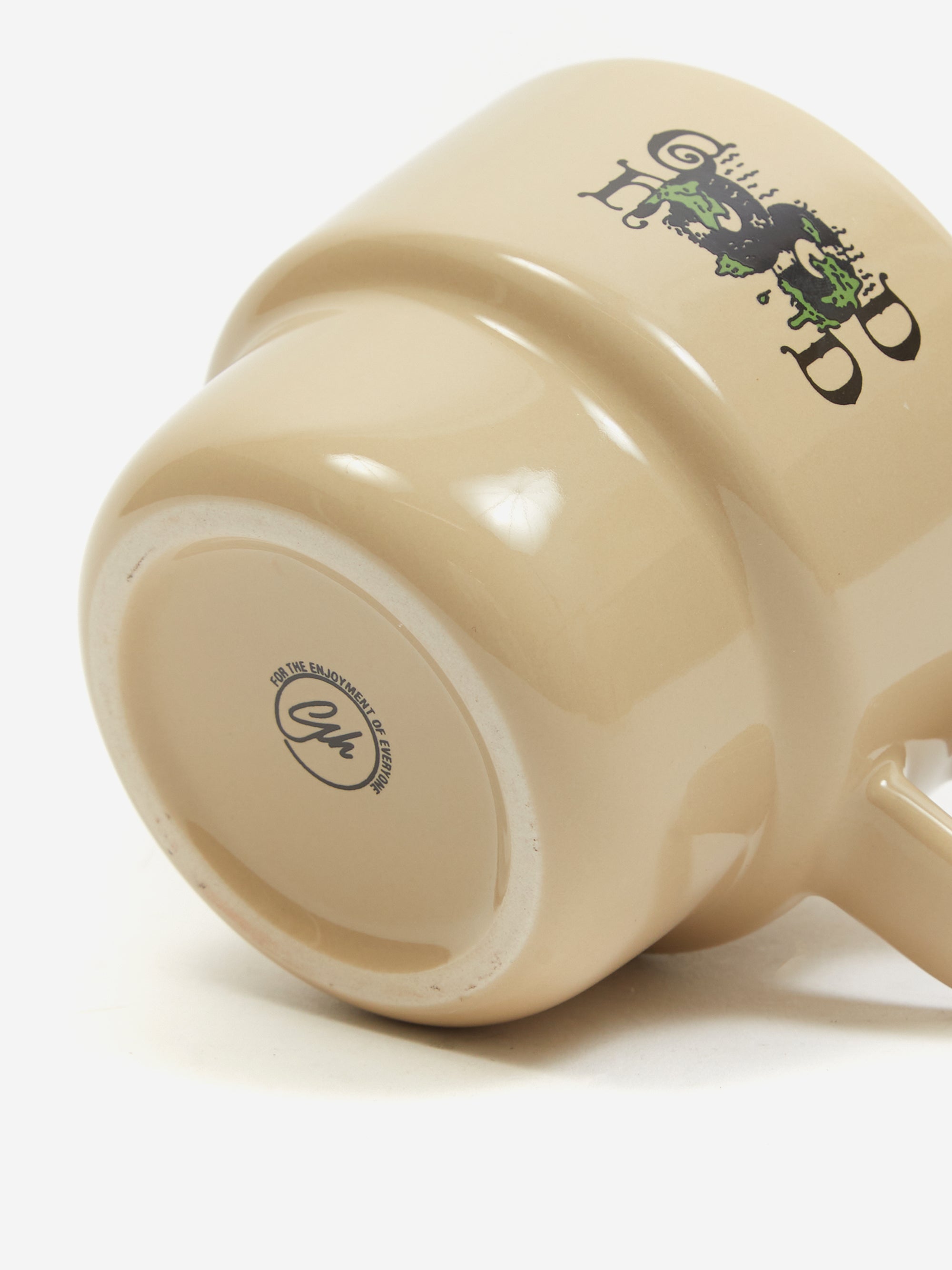 Goodhood Worldwide x Ed Davis Dripping Record Stacking Mug - Beige