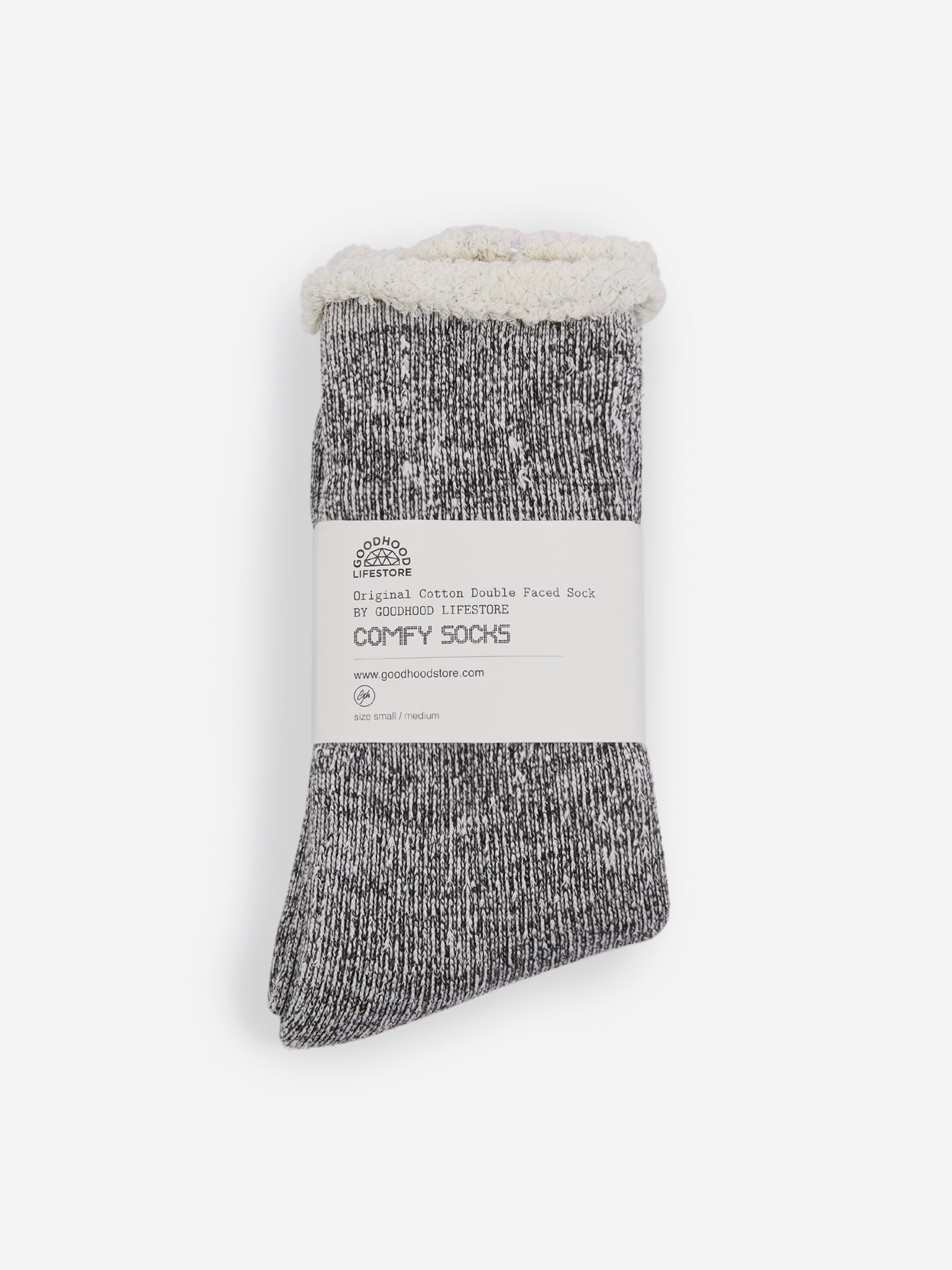 Goodhood Lifestore Dark Grey Double Faced Socks - Small/Medium