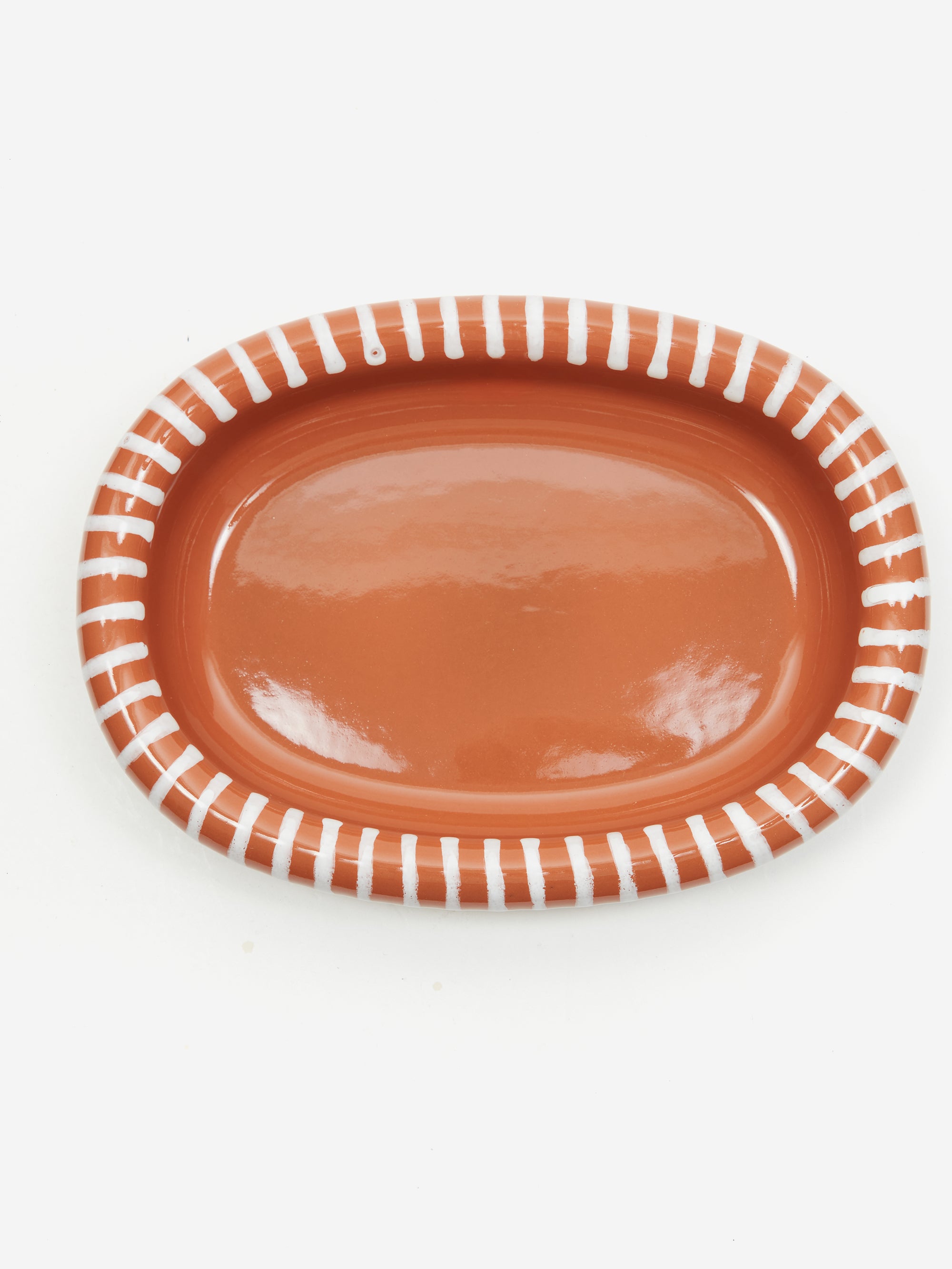 HAY Barro Oval Dish - Small - Natural With Stripes – Goodhood