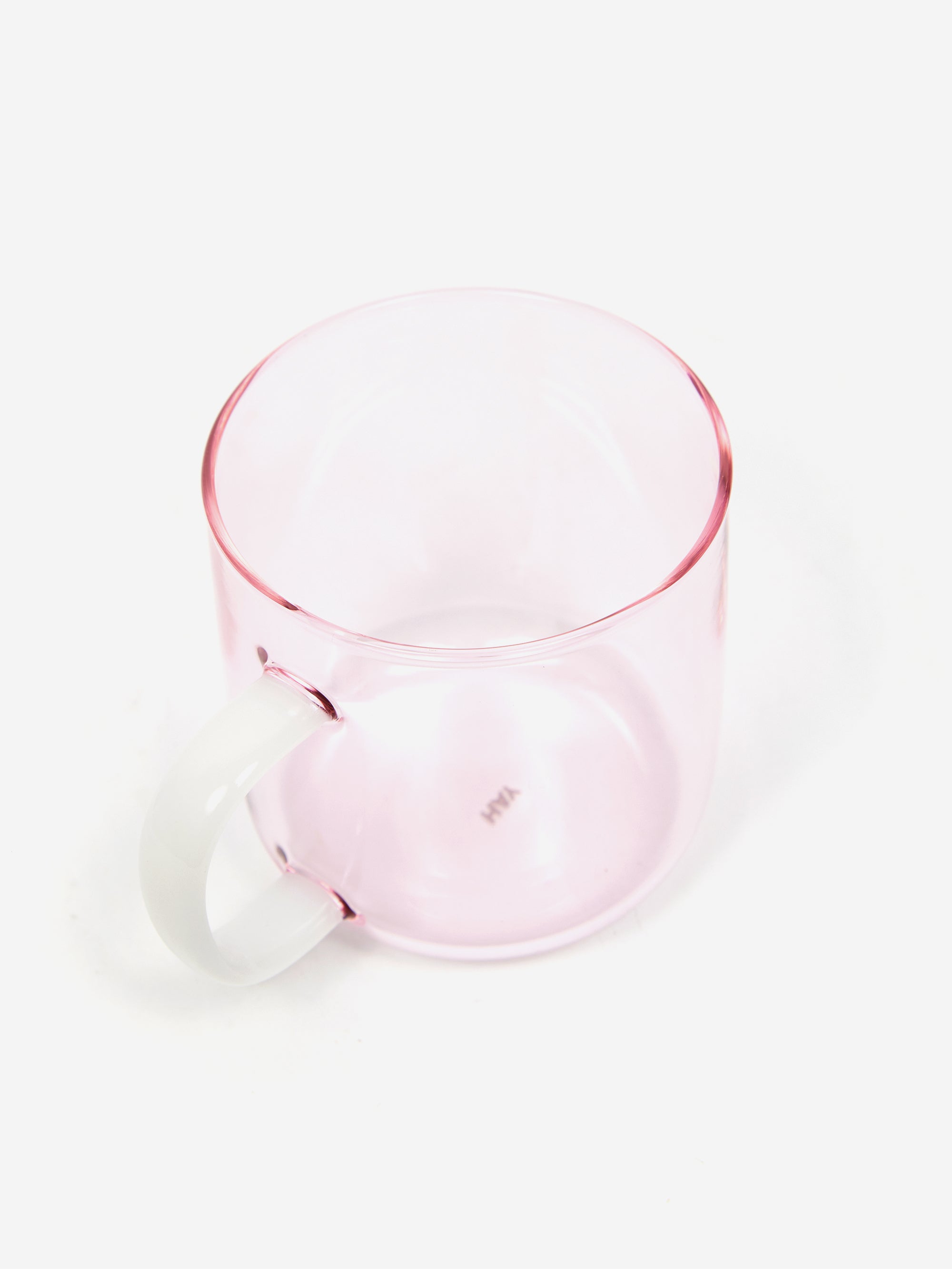 HAY Borosilicate Mug Set of 2 - Pink with White Handle – Goodhood