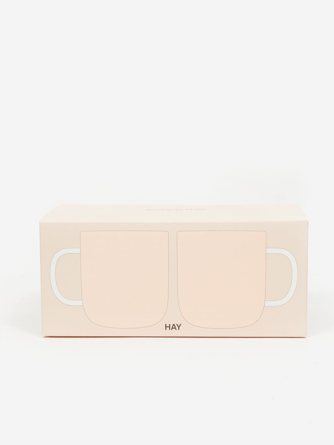 HAY Borosilicate Mug Set of 2 - Pink with White Handle – Goodhood