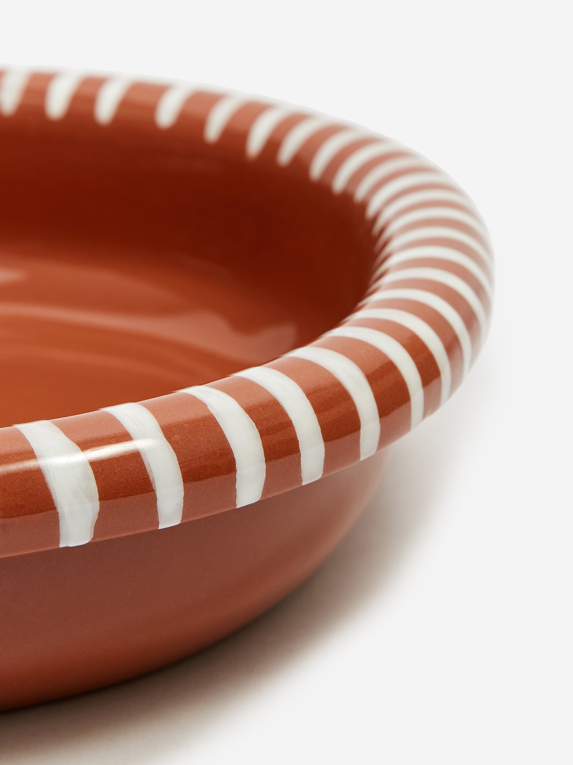 HAY Barro Oval Dish - Large - Natural With Stripes – Goodhood