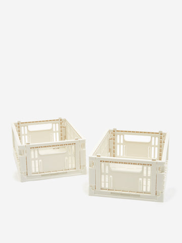 HAY Colour Crate Mini Set Of 2 - Off-White – Goodhood