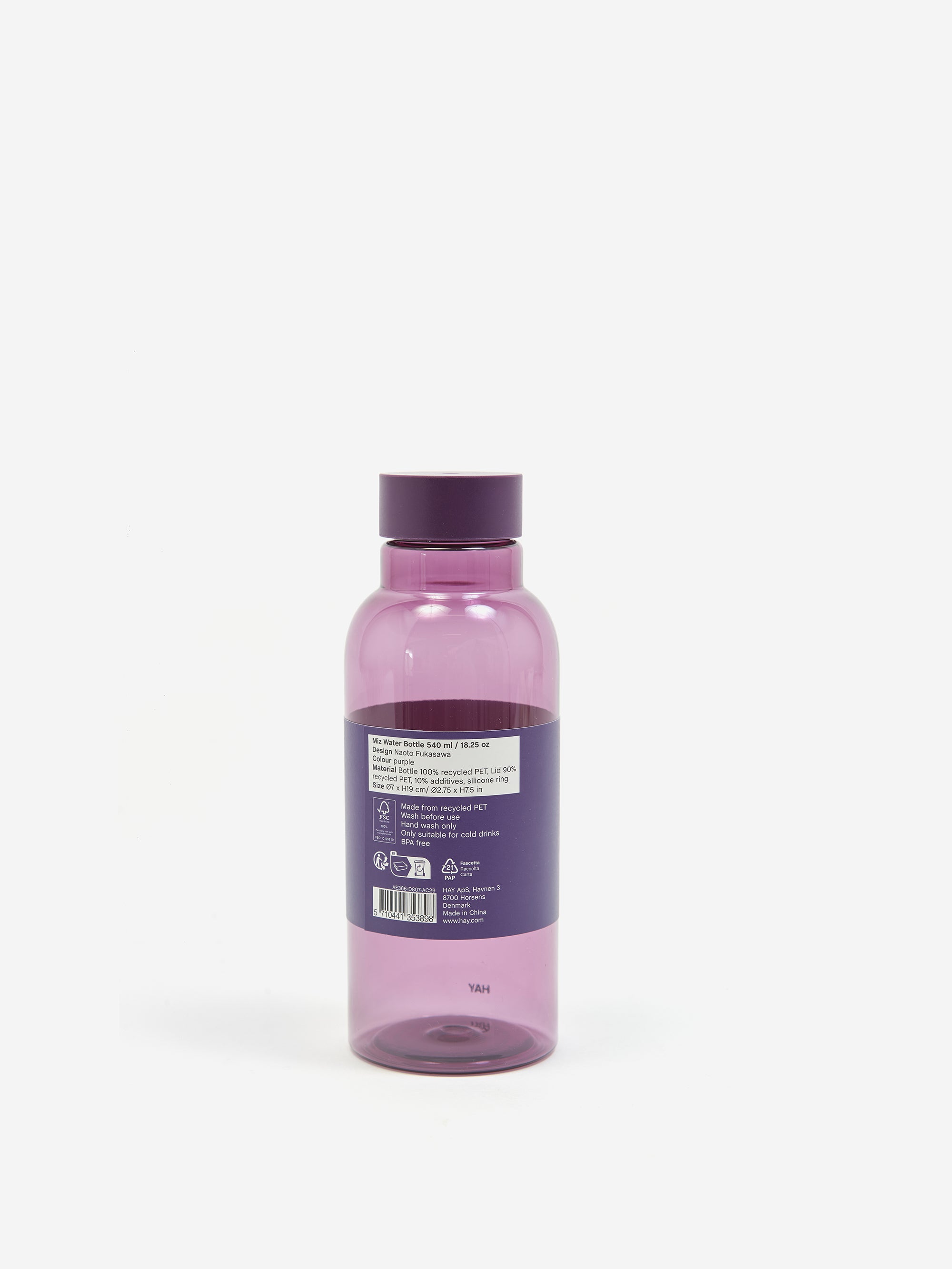HAY Miz Water Bottle 540ml - Purple – Goodhood