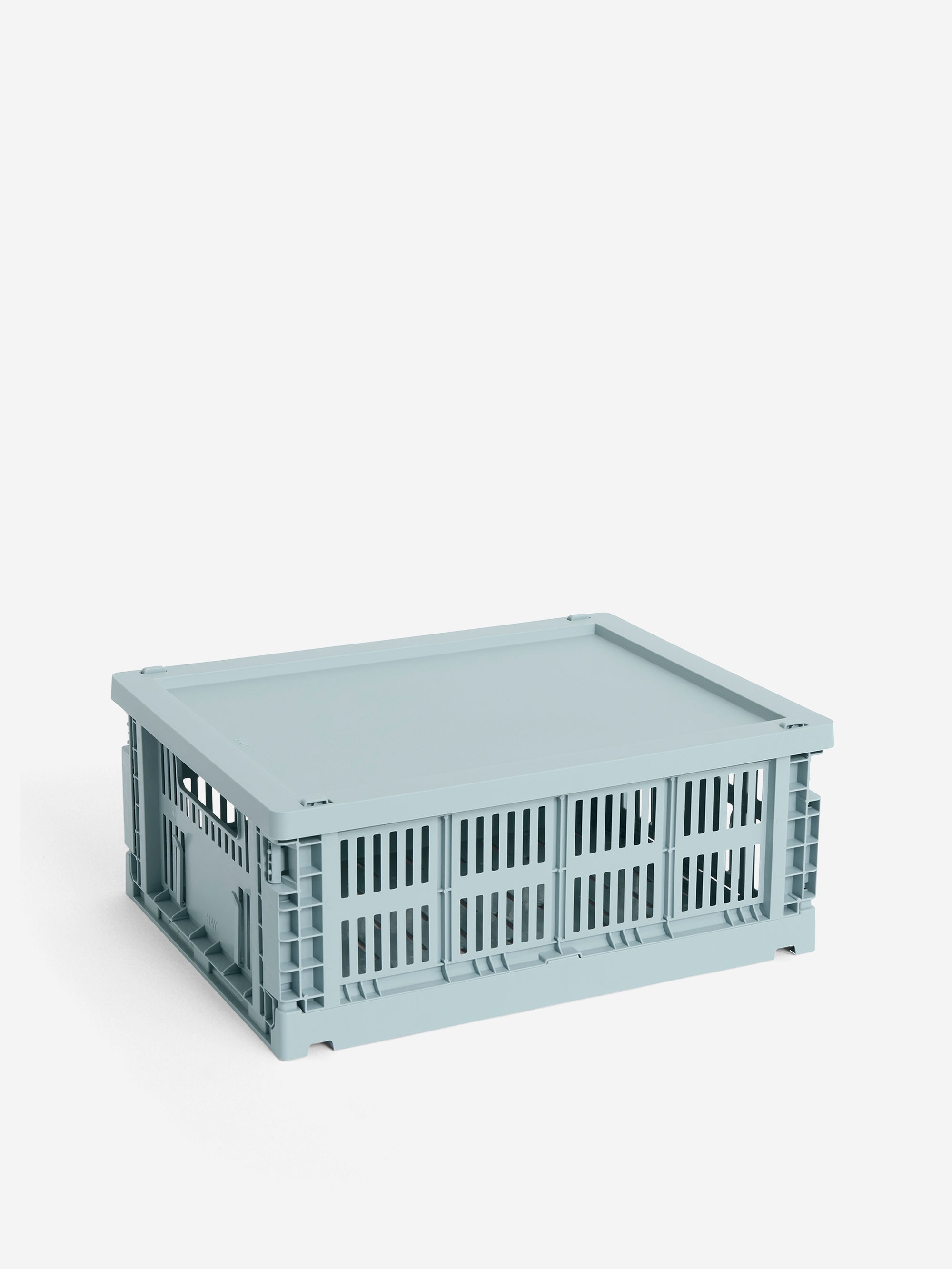 HAY Colour Crate Lid Plastic Medium - Dusty Blue – Goodhood