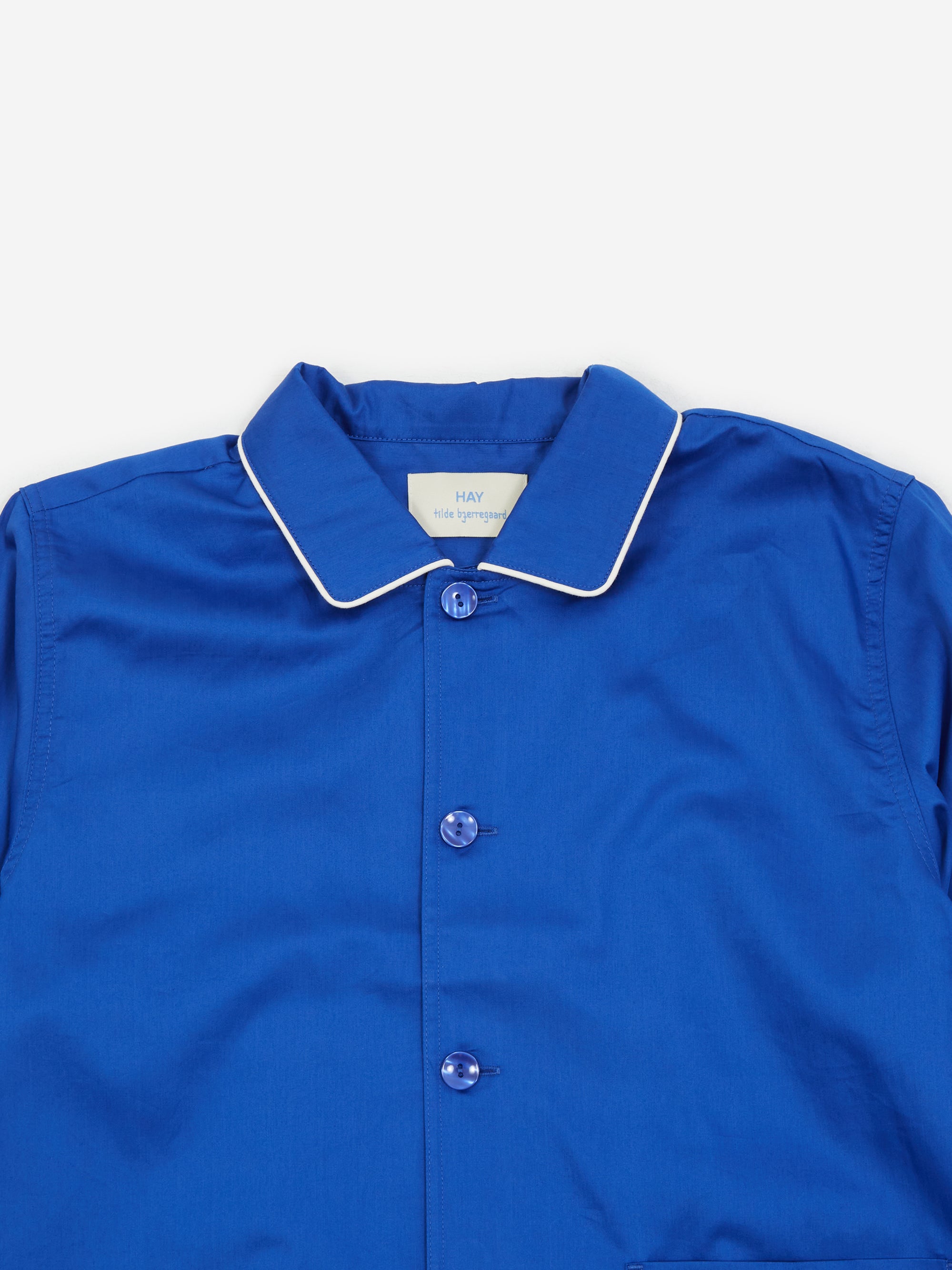 HAY Outline Pyjama Long Sleeve Shirt - Vivid Blue – Goodhood