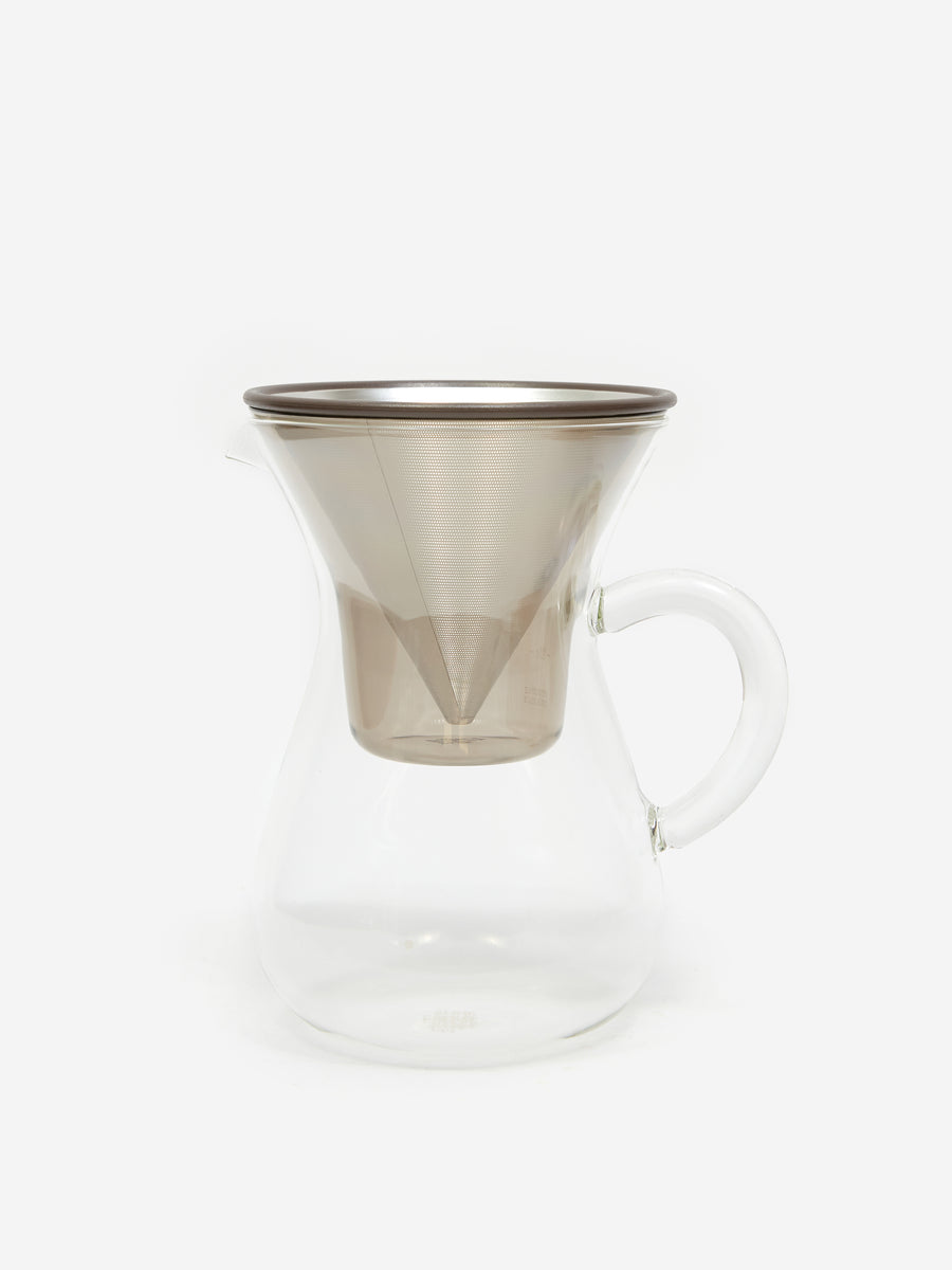 Kinto SCS-04-CC-ST Coffee Carafe Set 600ml - Stainless Steel – Goodhood