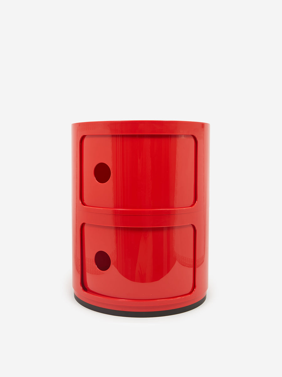 Kartell Componibili 2 Tier Storage Unit Side Table - Red – Goodhood