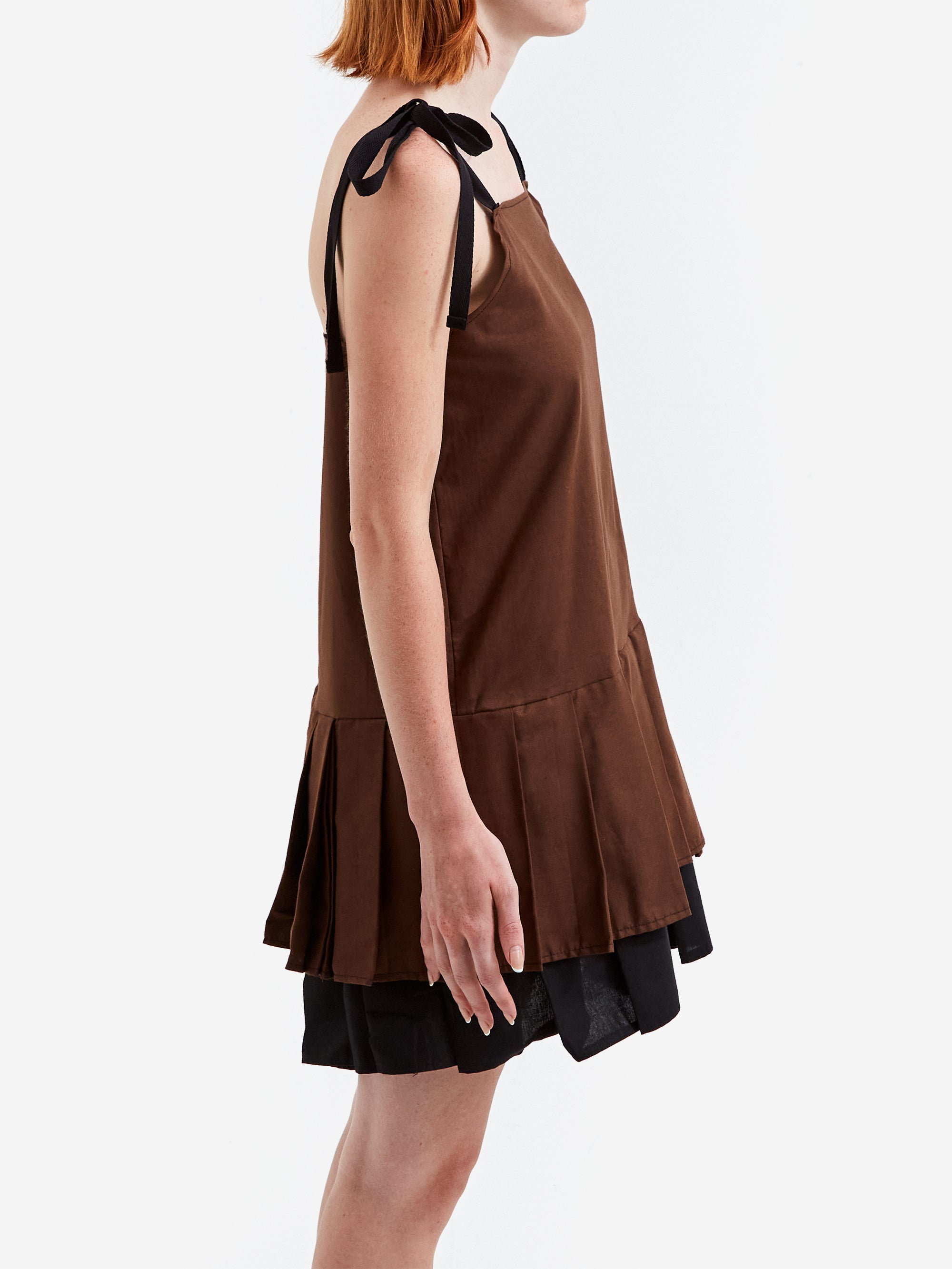 Lauren Perrin x Goodhood Short Nicola Dress - Brown/Black