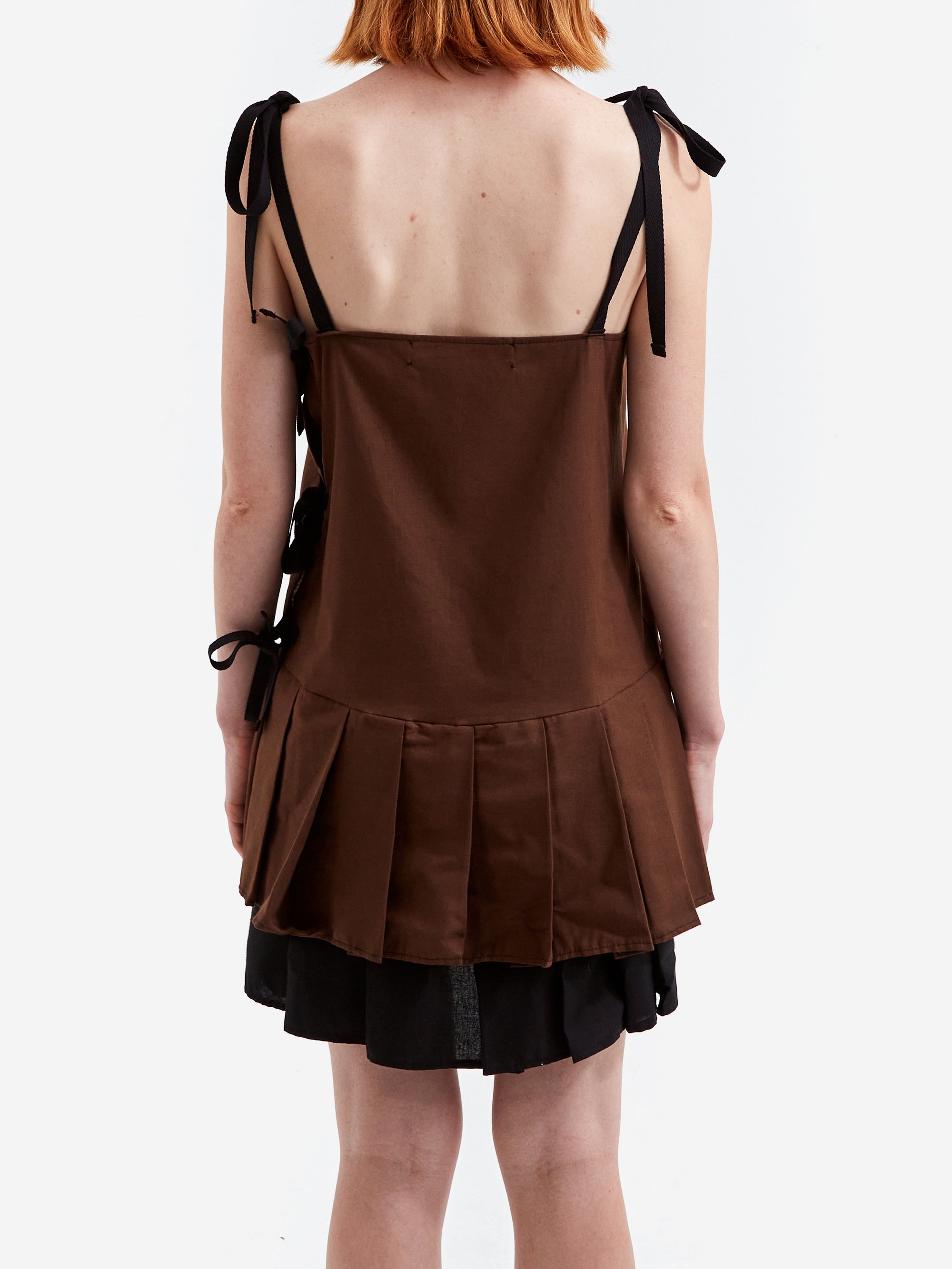 Lauren Perrin x Goodhood Short Nicola Dress - Brown/Black