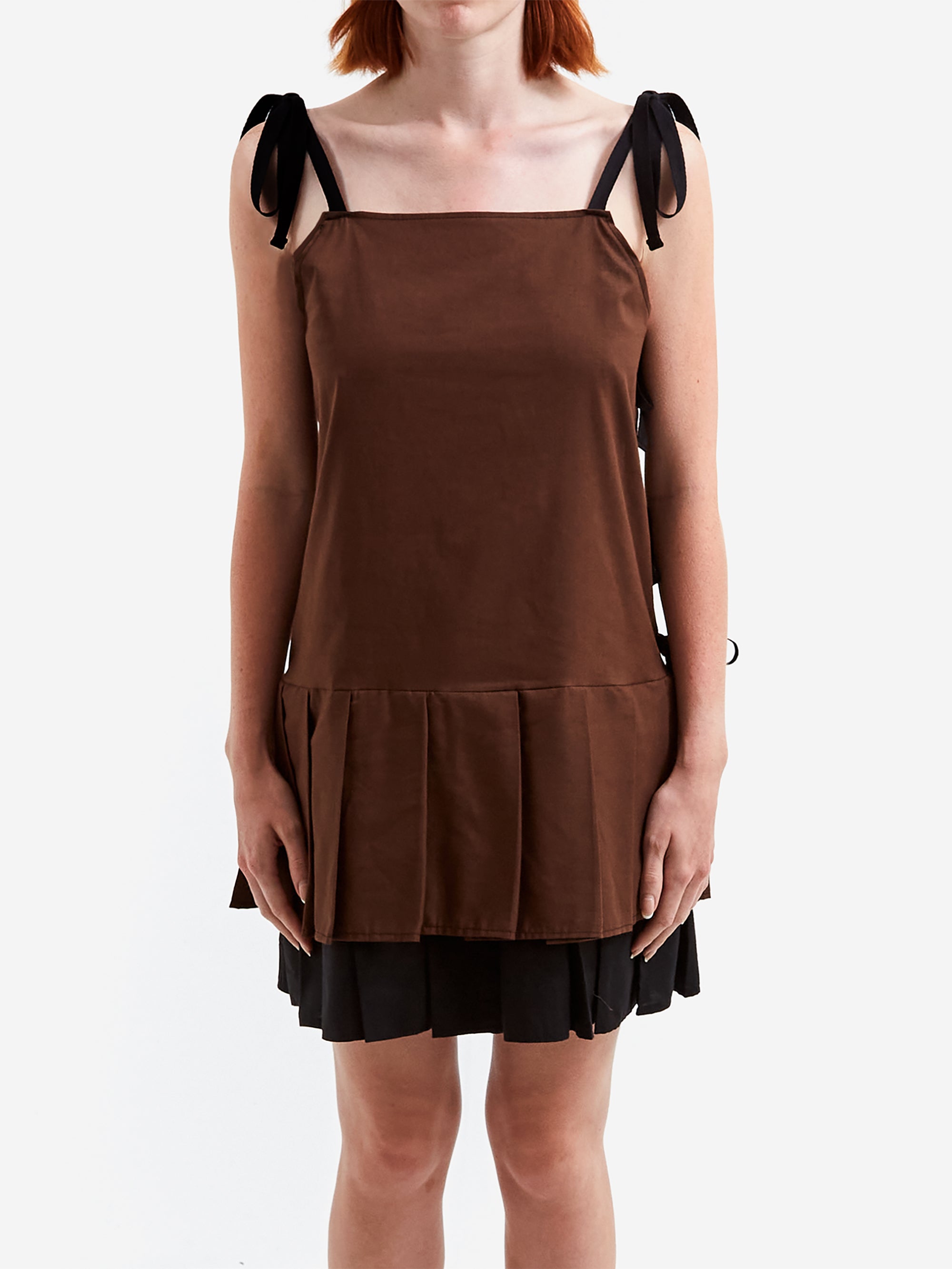 Lauren Perrin x Goodhood Short Nicola Dress - Brown/Black