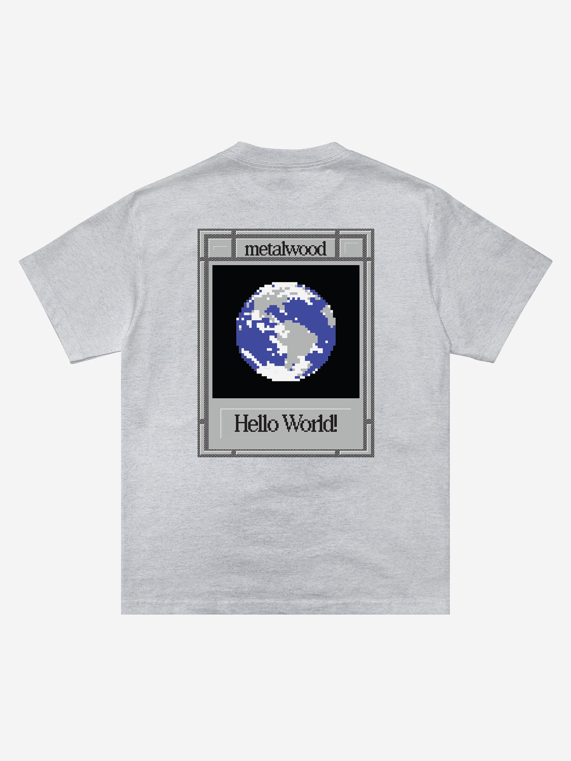 Metalwood Hello World T-Shirt - Heather Grey – Goodhood