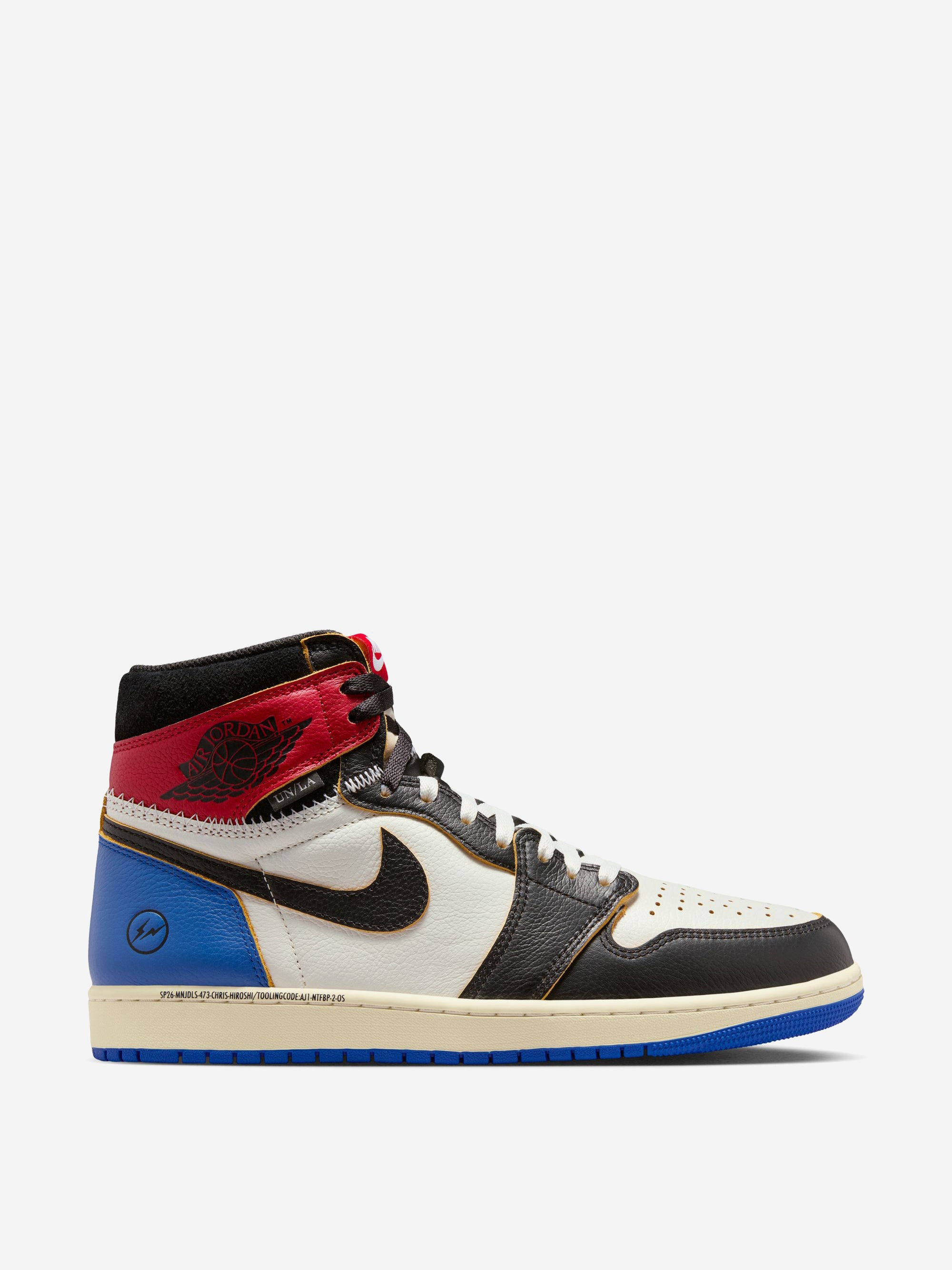 Air Jordan x Fragment x Union 1 Retro High OG - Black/White-Varsity Red ...