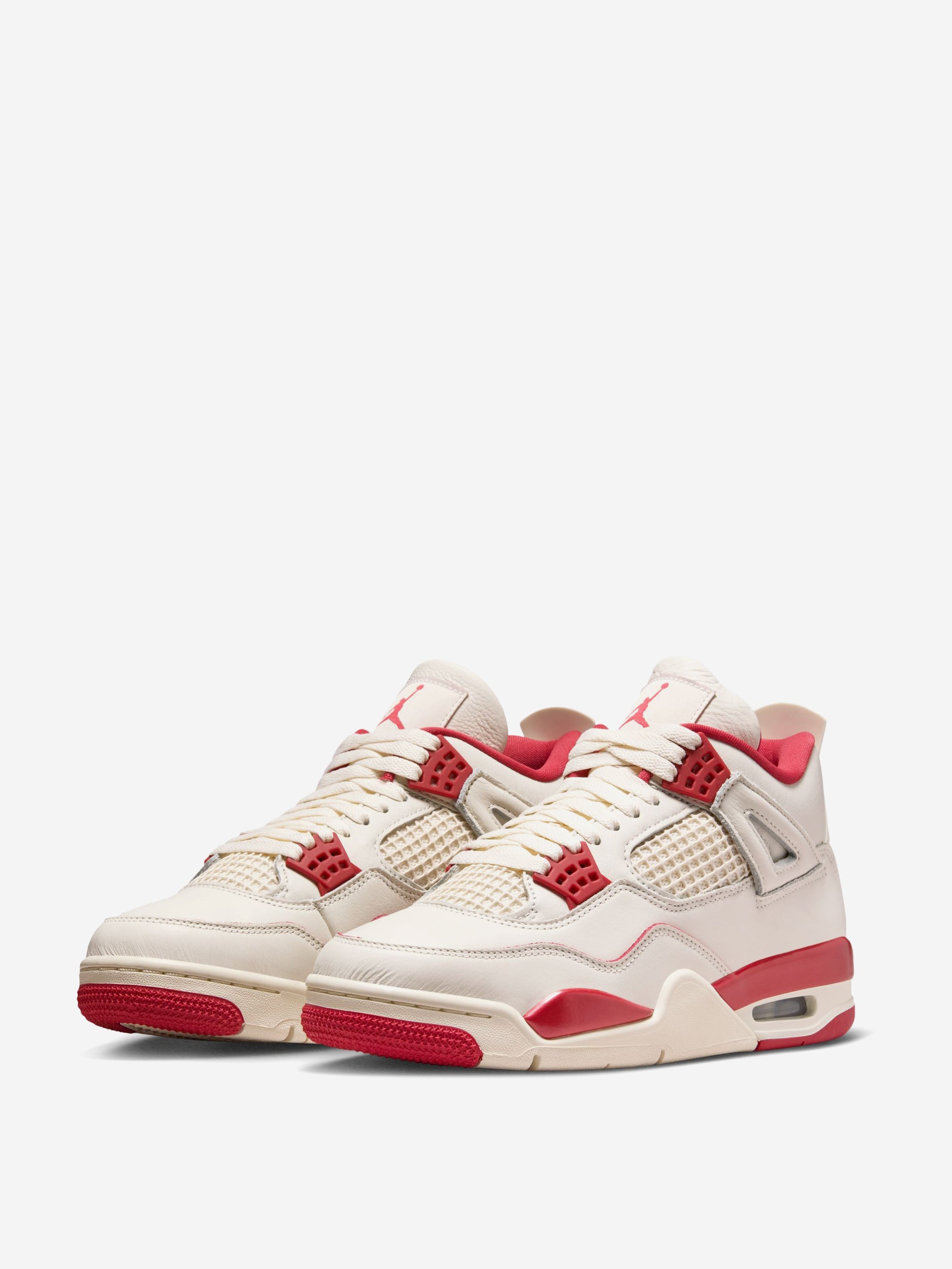 Air Jordan 4 Retro 'Love letter' - Pale Ivory/Sierra Red-Tough Red ...